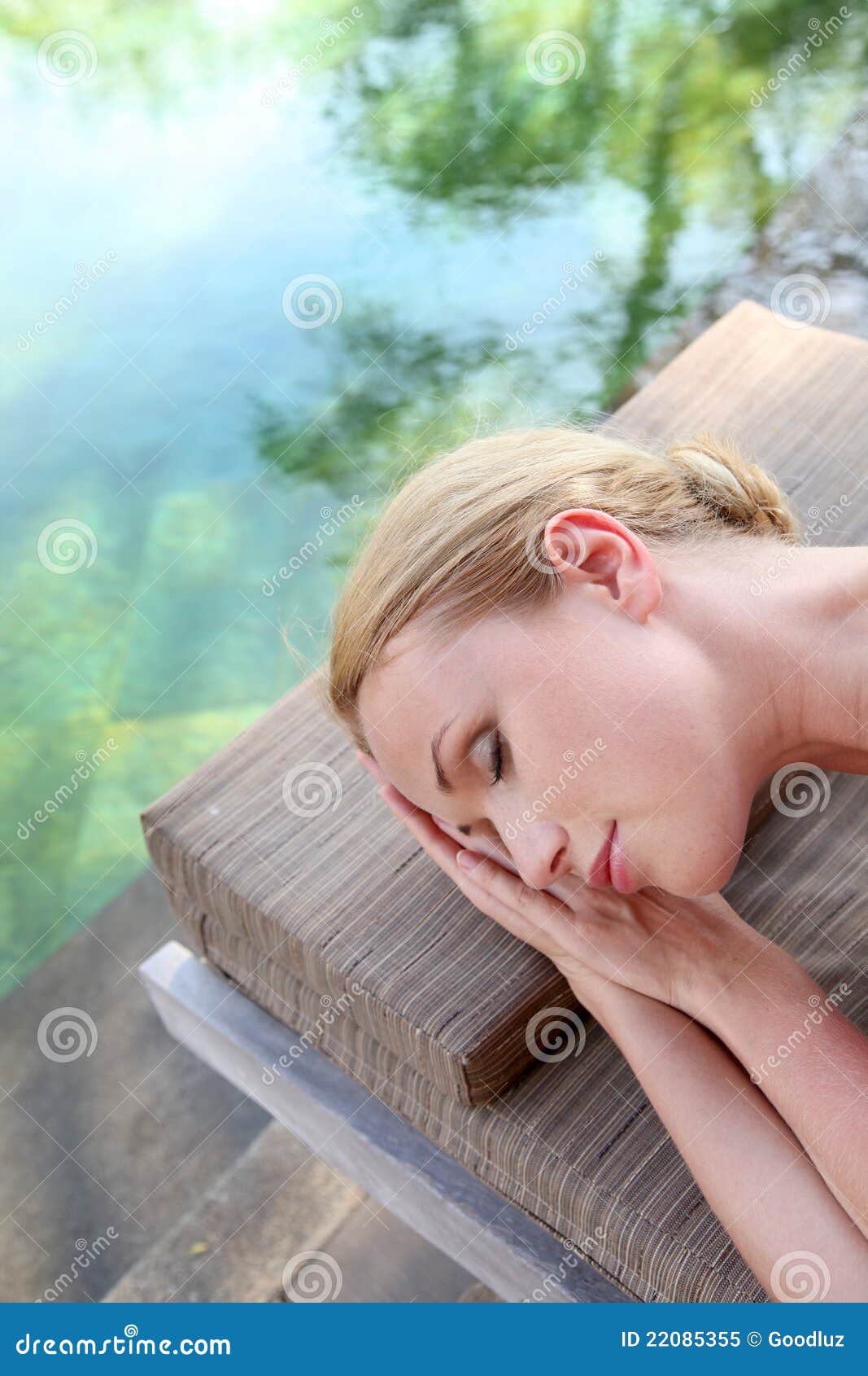 Relaxation and Peace by the Water Stock Image - Image of nature ...