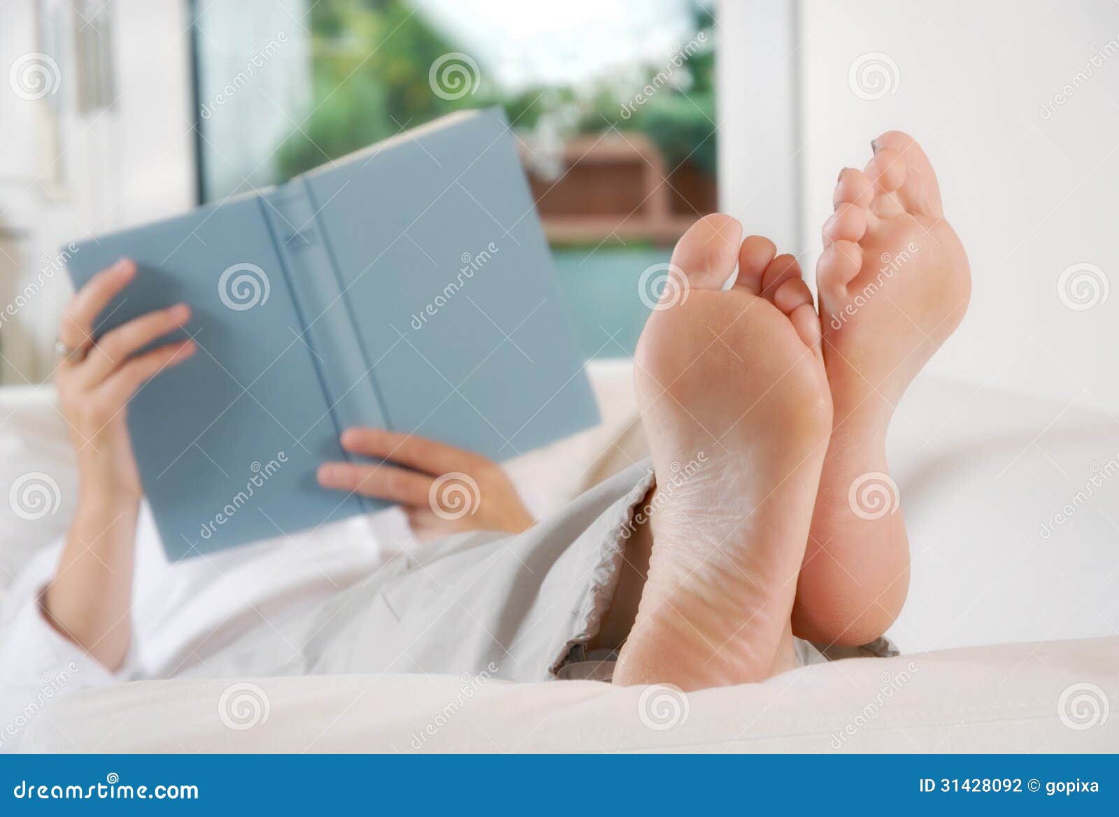 Relaxation in reading stock photo. Image of terrace, relax - 31428092