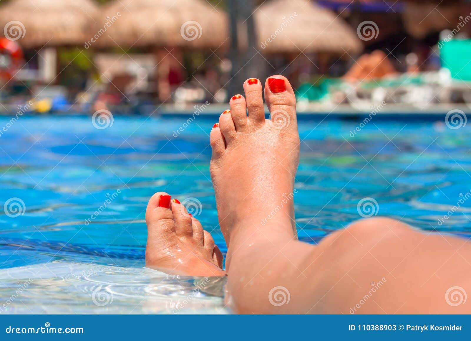Relaxation at Tropical Pool Stock Image - Image of sunny, pool: 110388903