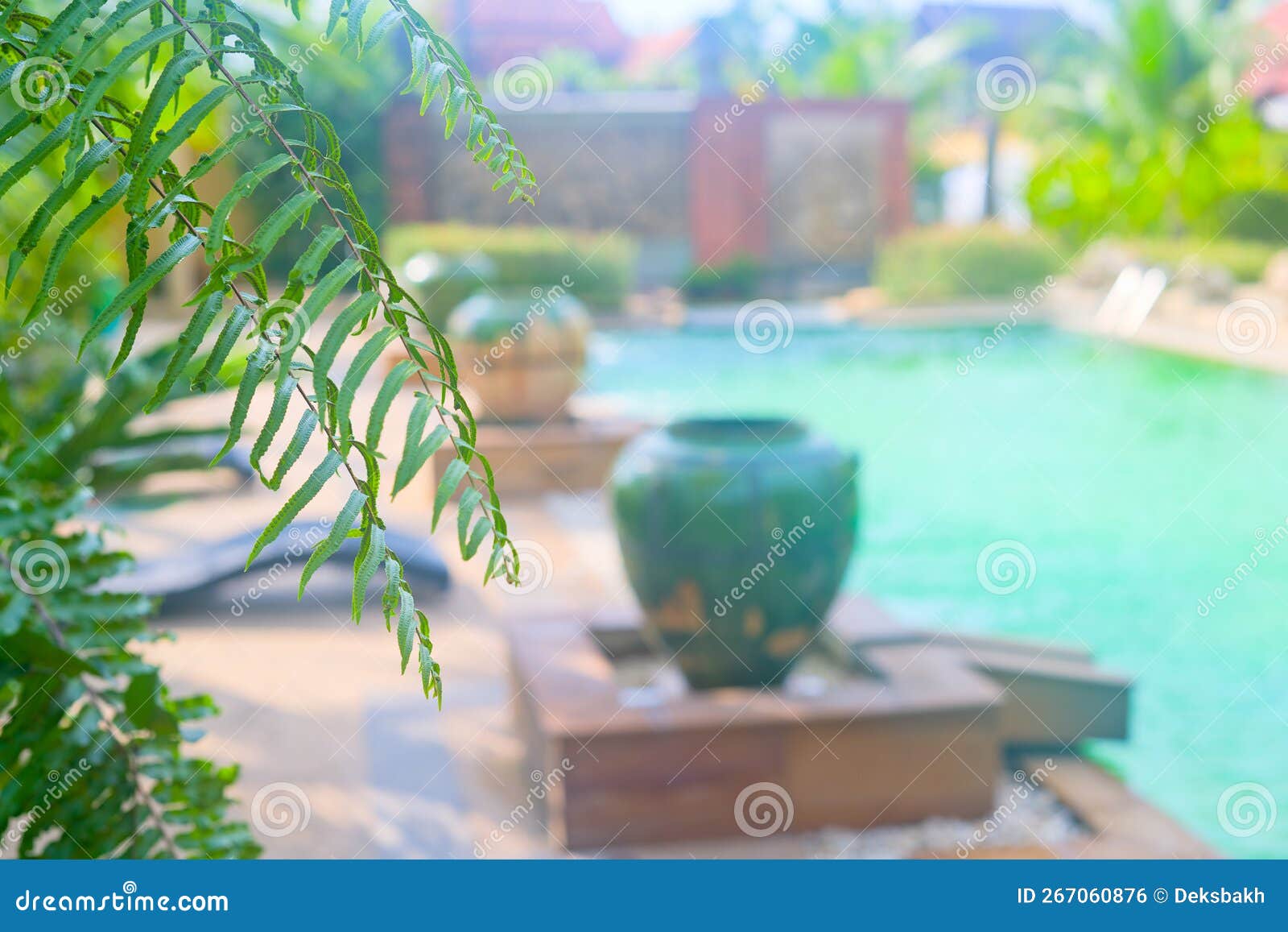 Relaxation View on the Pool in Luxury Hotel Resort Stock Photo - Image ...