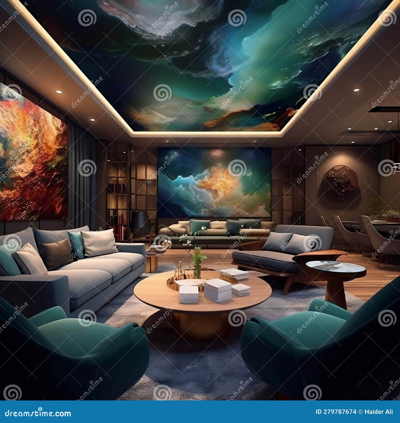 Relaxation Zone. Generative AI Stock Photo - Image of seating ...