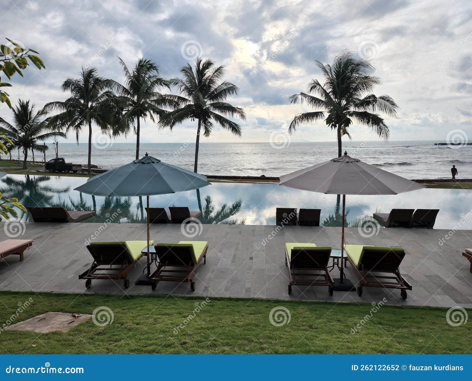 Relaxed Atmosphere at the Pool and Beach Stock Photo - Image of ...