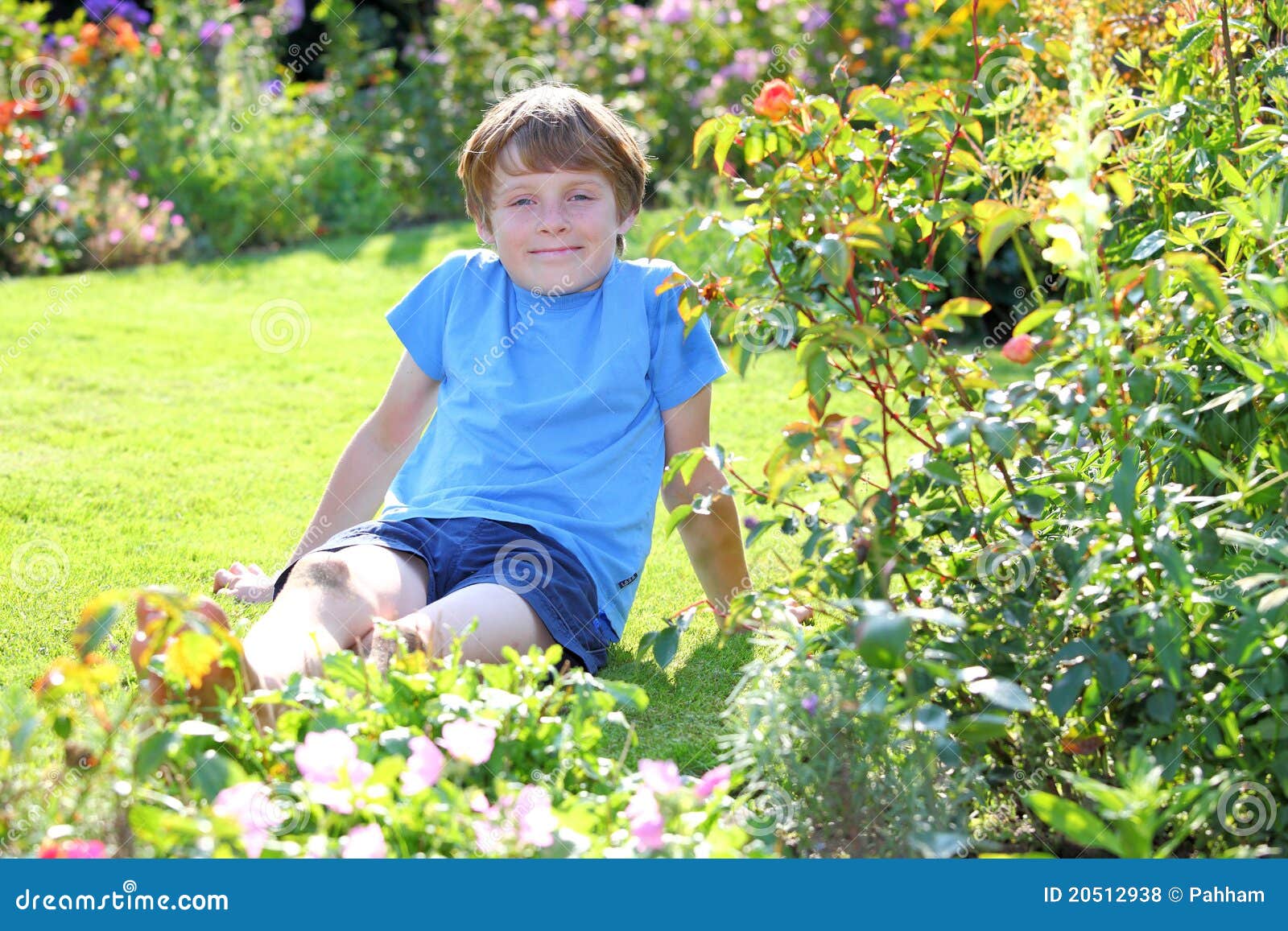 Relaxed boy stock photo. Image of rest, meadow, season - 20512938