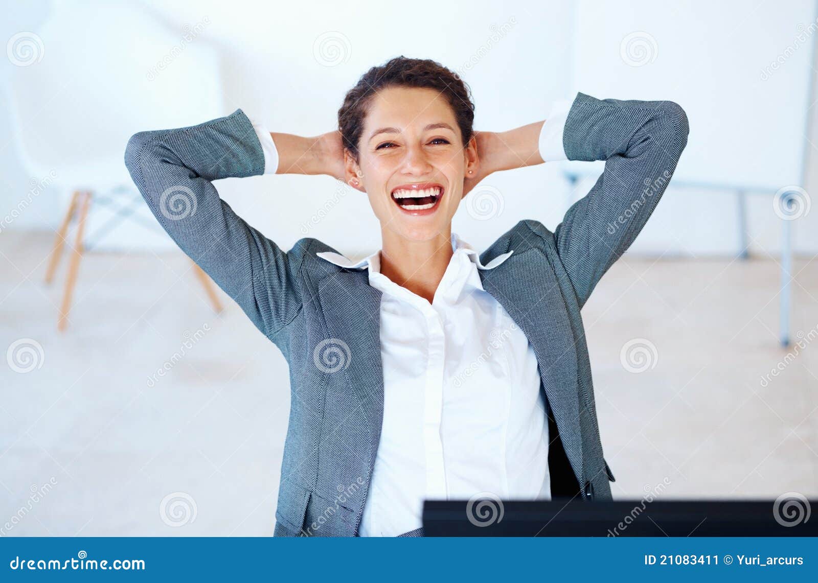 Relaxed business woman stock image. Image of manager - 21083411