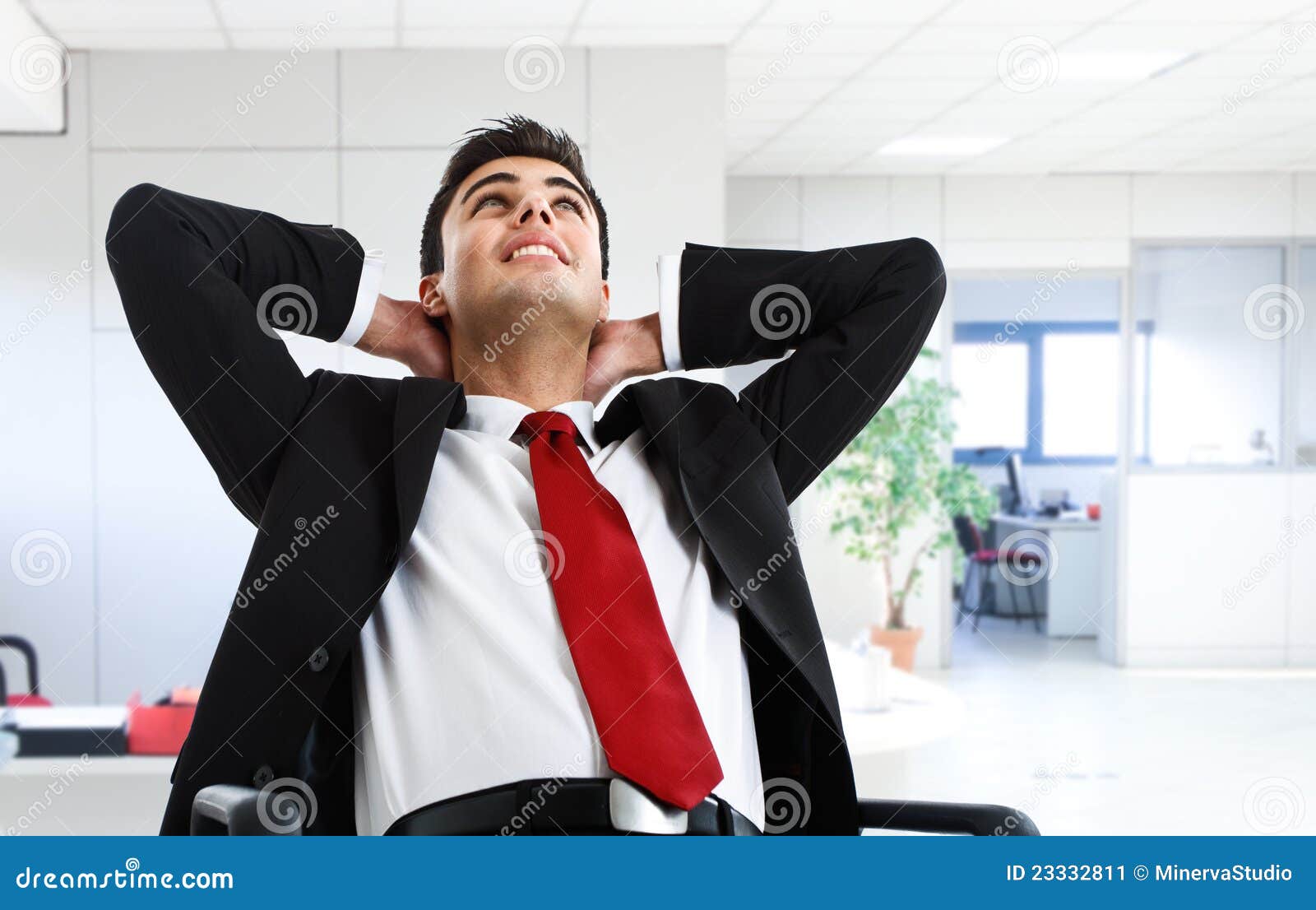 Relaxed businessman stock image. Image of management - 23332811