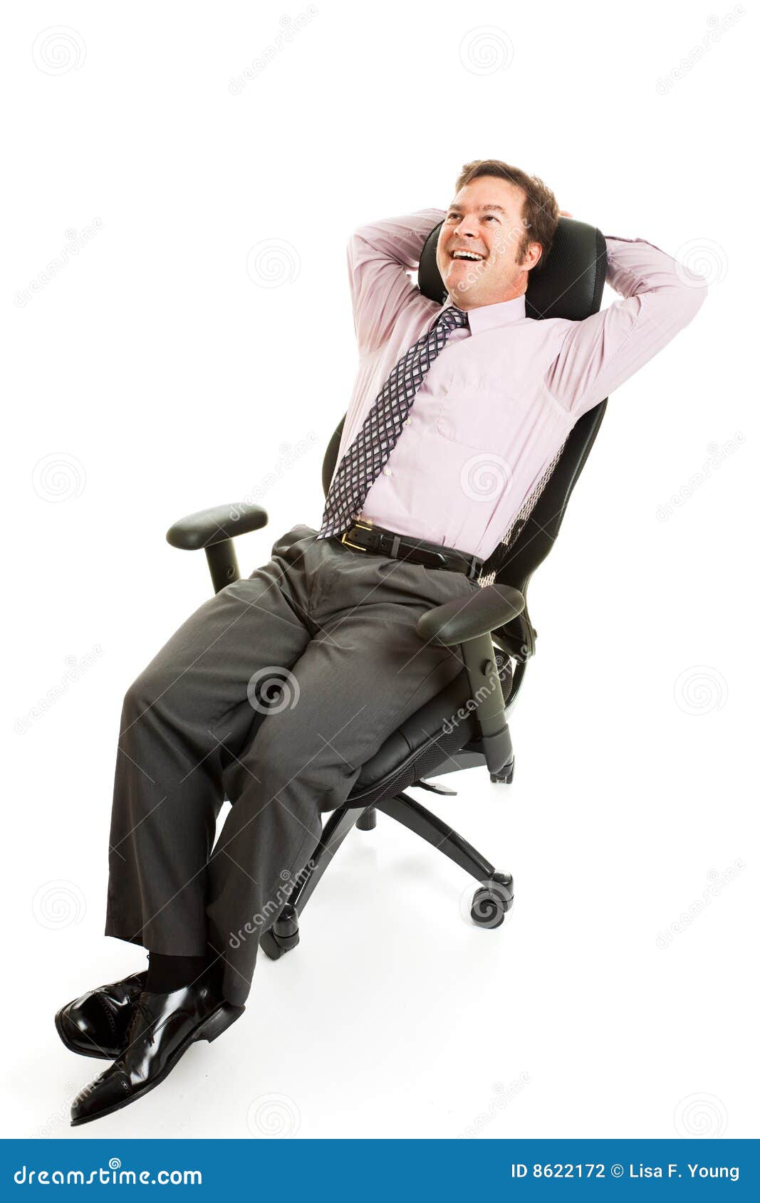 Relaxed Businessman Ergonomics Stock Photo - Image of happy, chair: 8622172