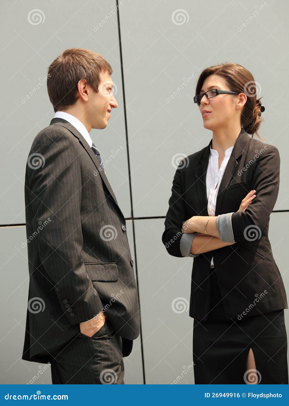 Relaxed Conversation between Two Business Persons Stock Photo - Image ...
