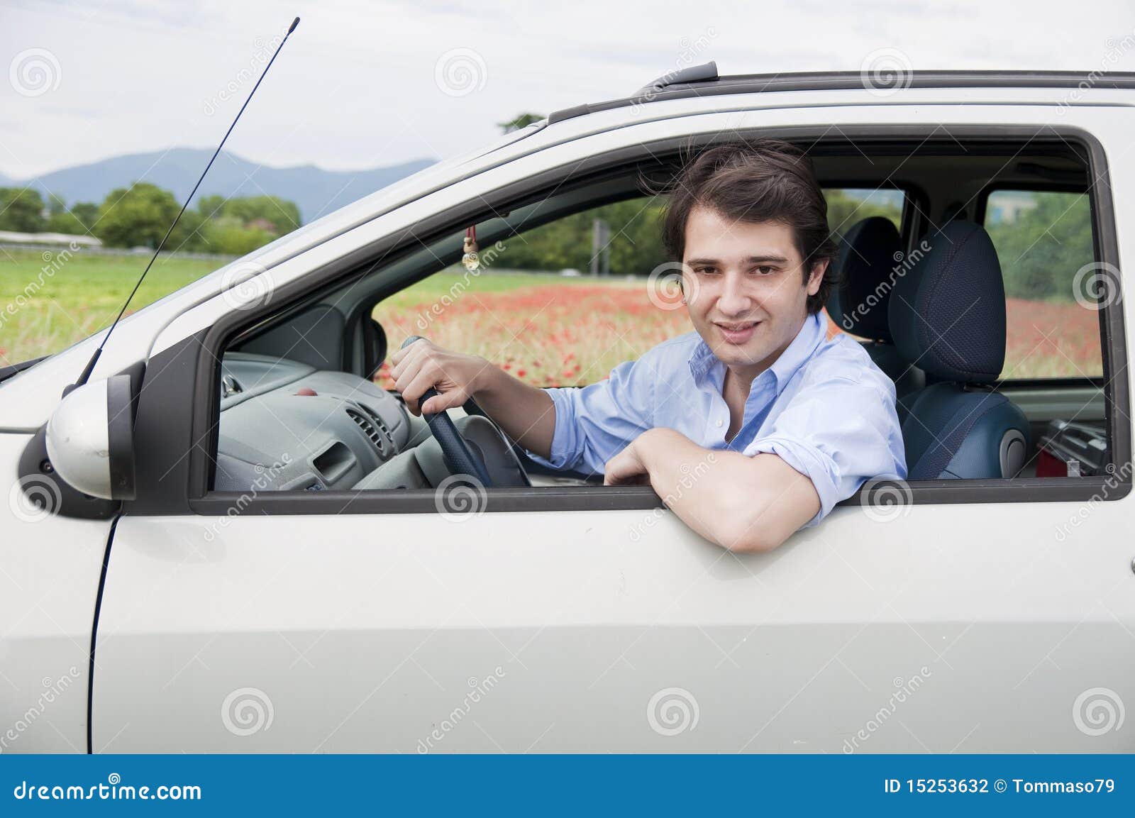 Relaxed driver stock photo. Image of safety, dashboard - 15253632
