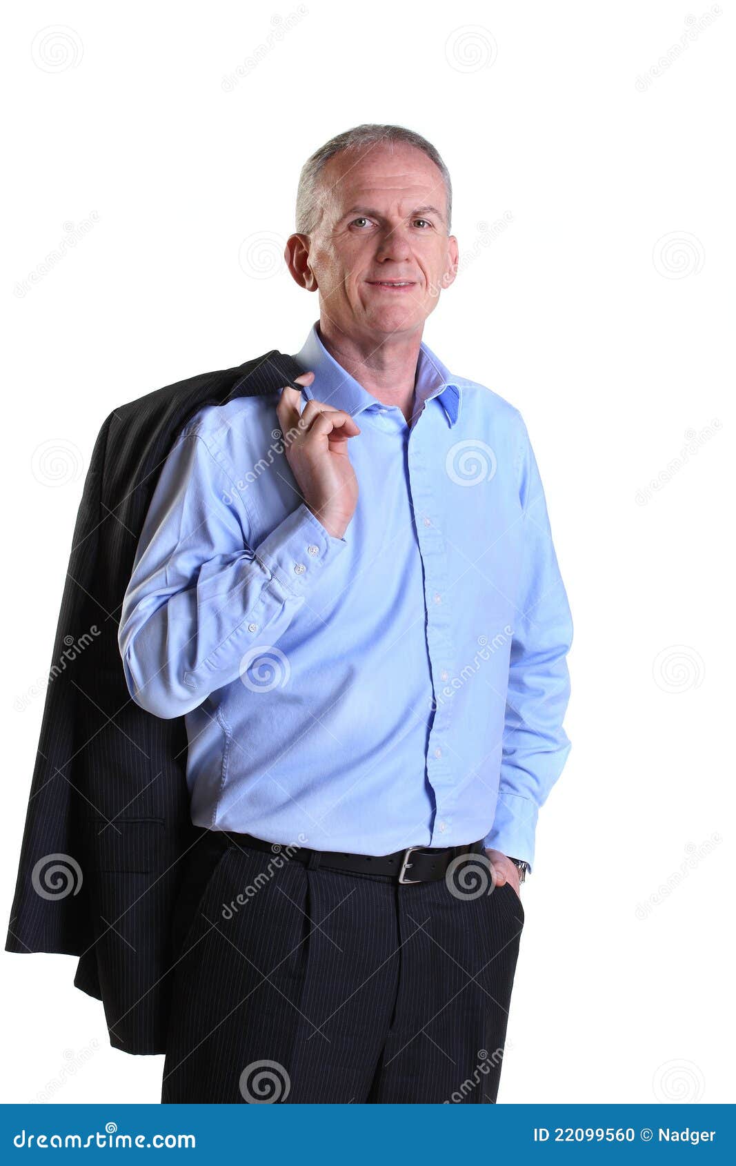 Relaxed Experienced Businessman Stock Photo - Image of experience, hair ...