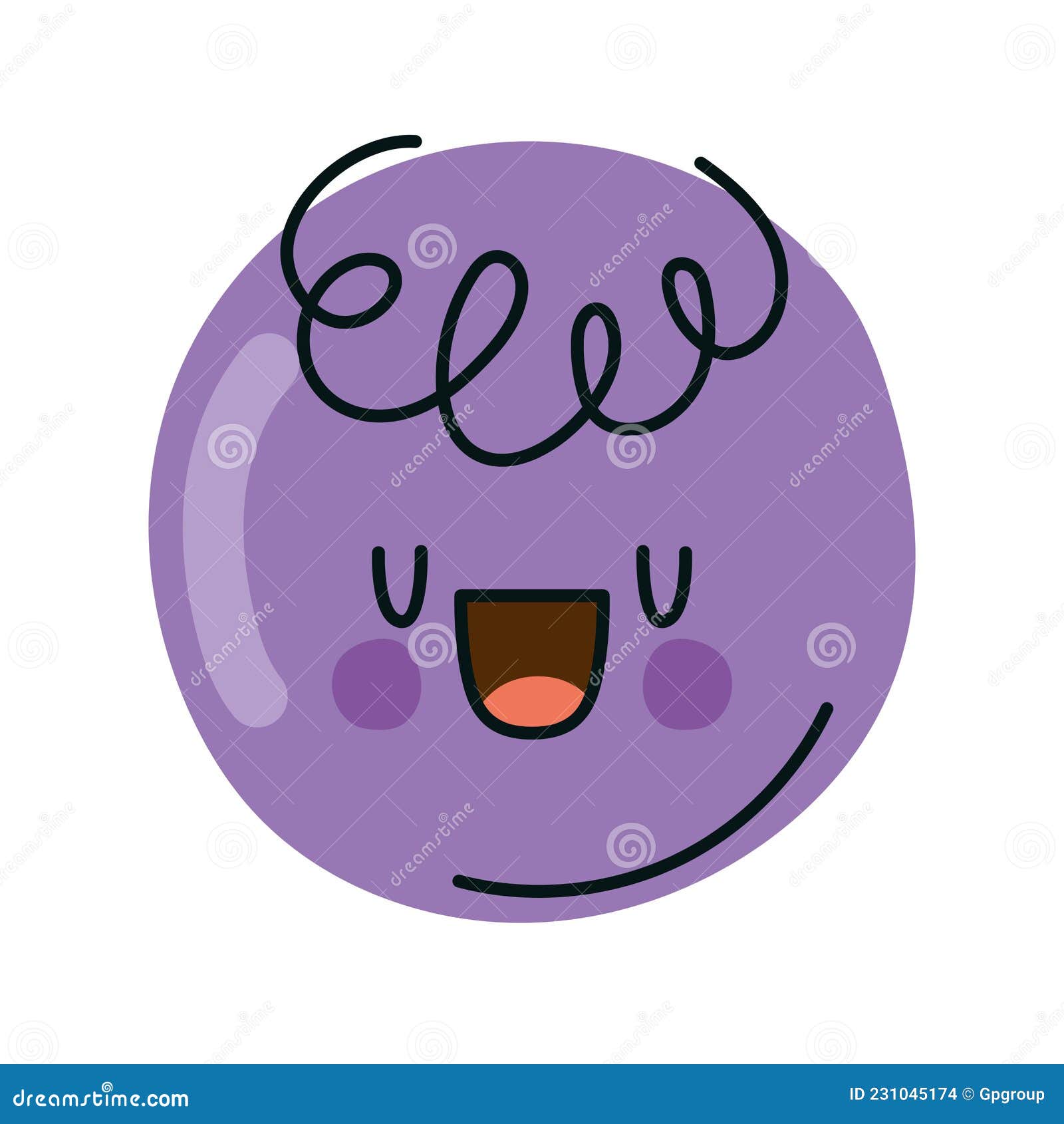 Relaxed face design stock vector. Illustration of cheerful - 231045174