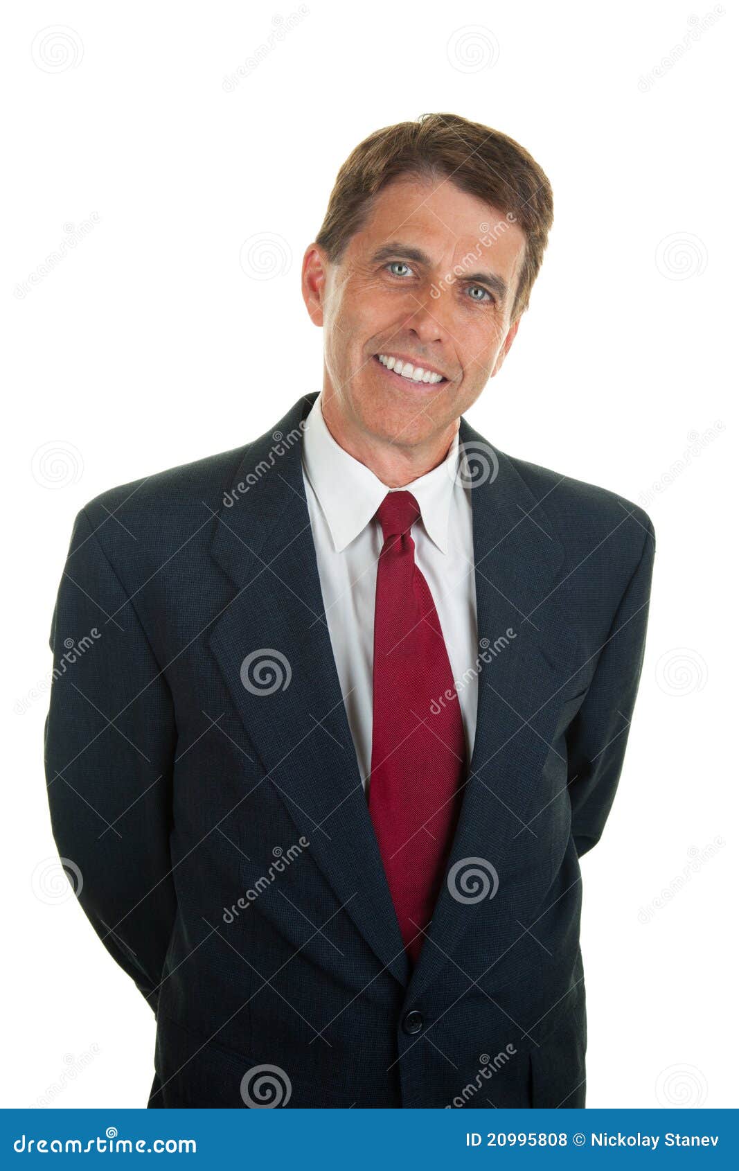 Relaxed Friendly Businessman Stock Photo - Image of executive ...