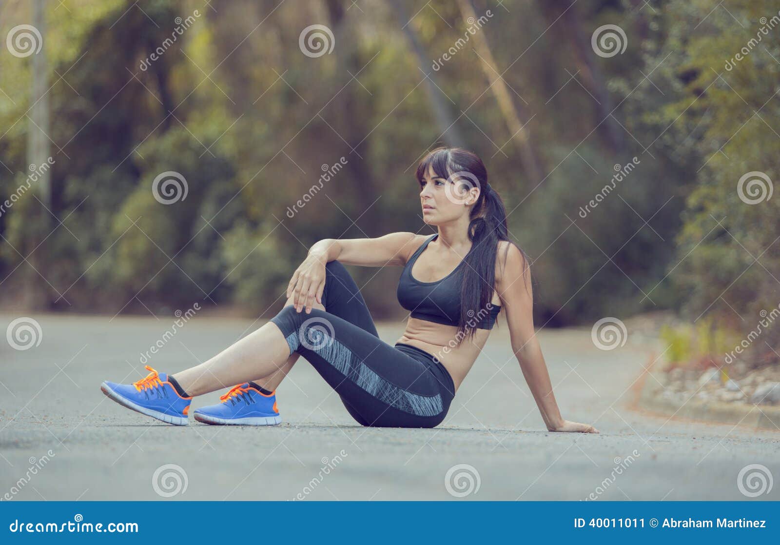 Relaxed Girl before Training Stock Image - Image of fitness, person ...