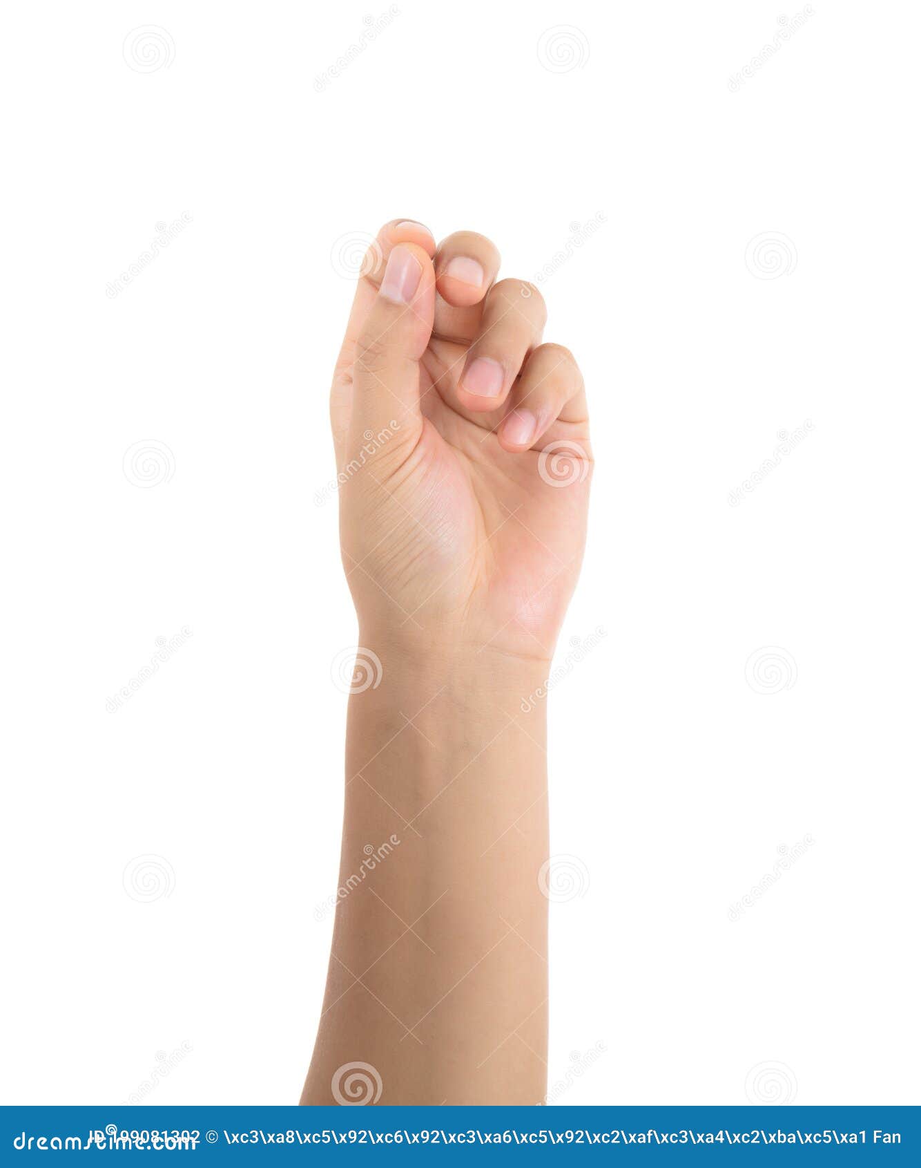 A Relaxed Hand Stretched Out in Front of a White Background Stock Photo ...