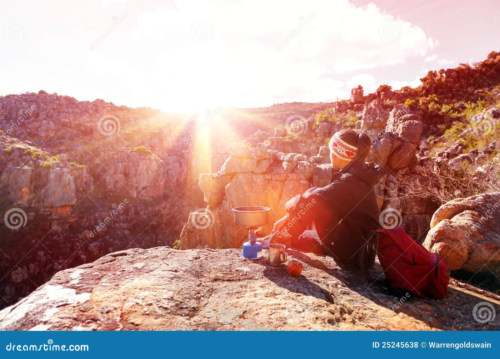 Relaxed hiking woman stock photo. Image of expedition - 25245638