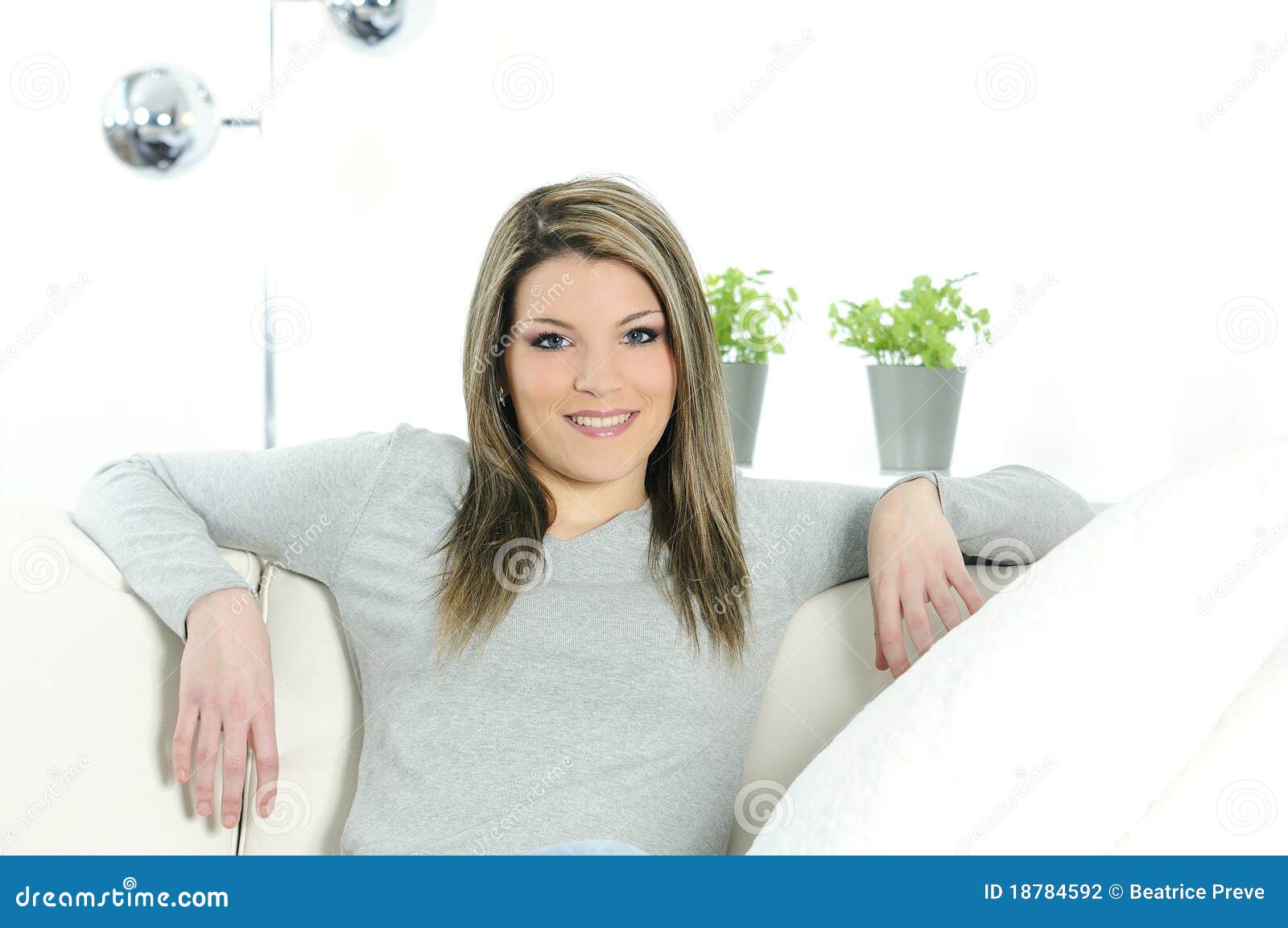 Relaxed at home stock photo. Image of closeup, blond - 18784592