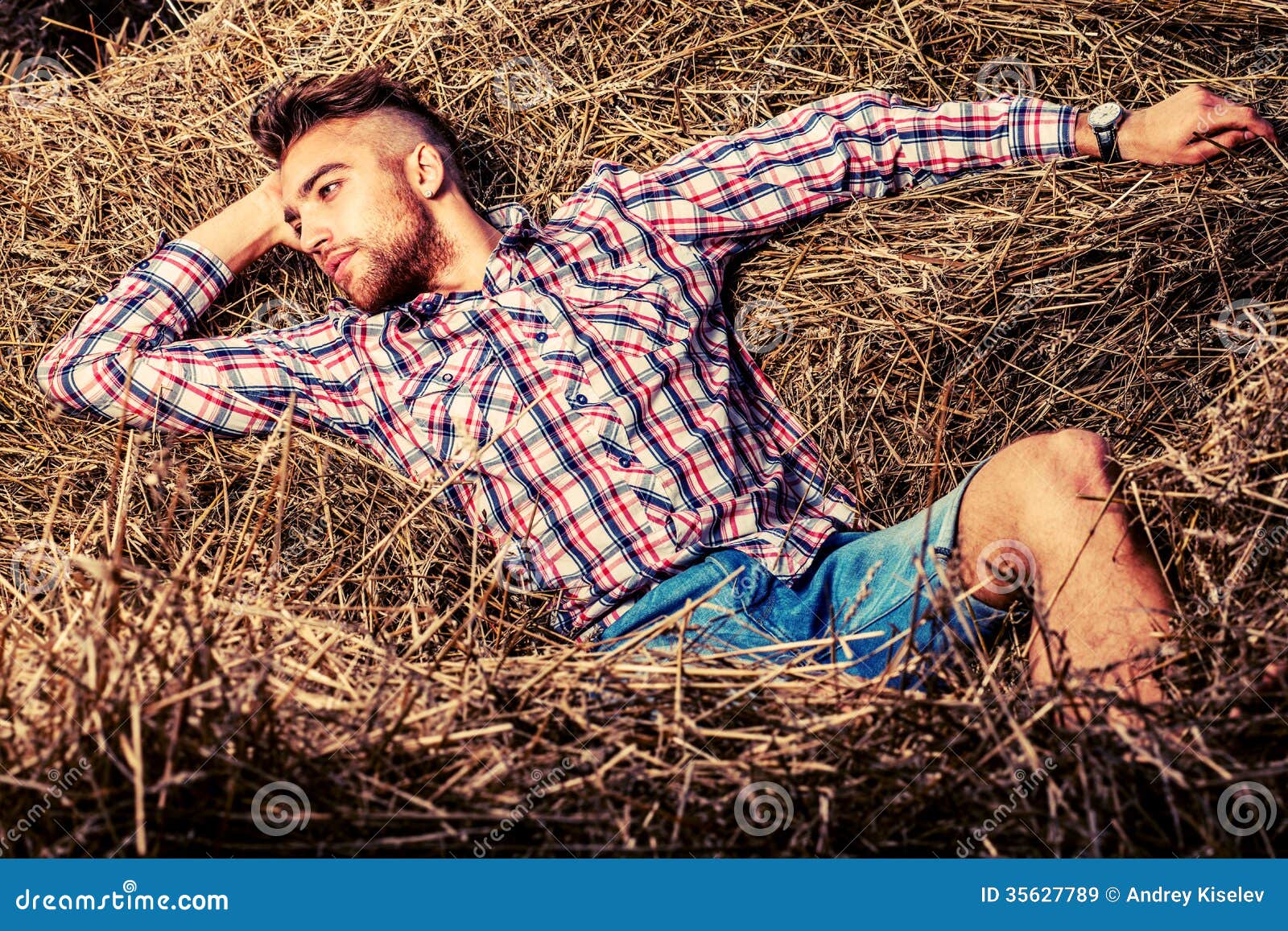 Relaxed male stock image. Image of happy, modern, denim - 35627789