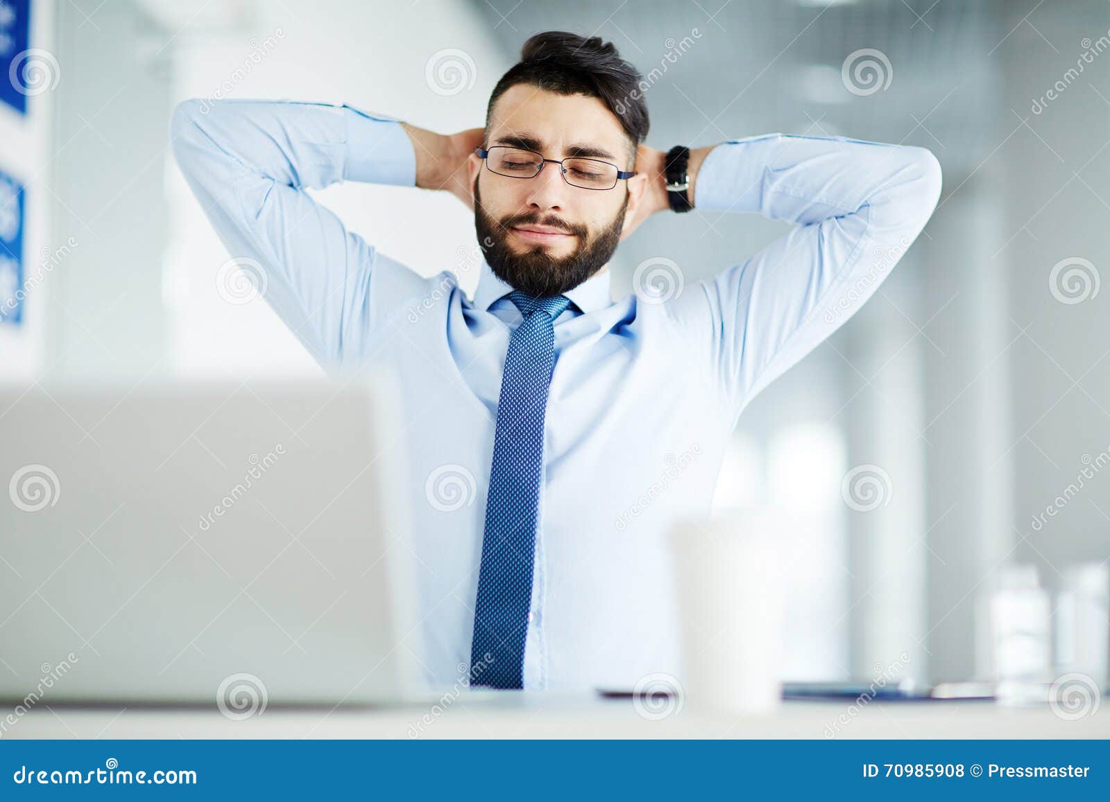 Relaxed man stock photo. Image of businessman, glasses - 70985908
