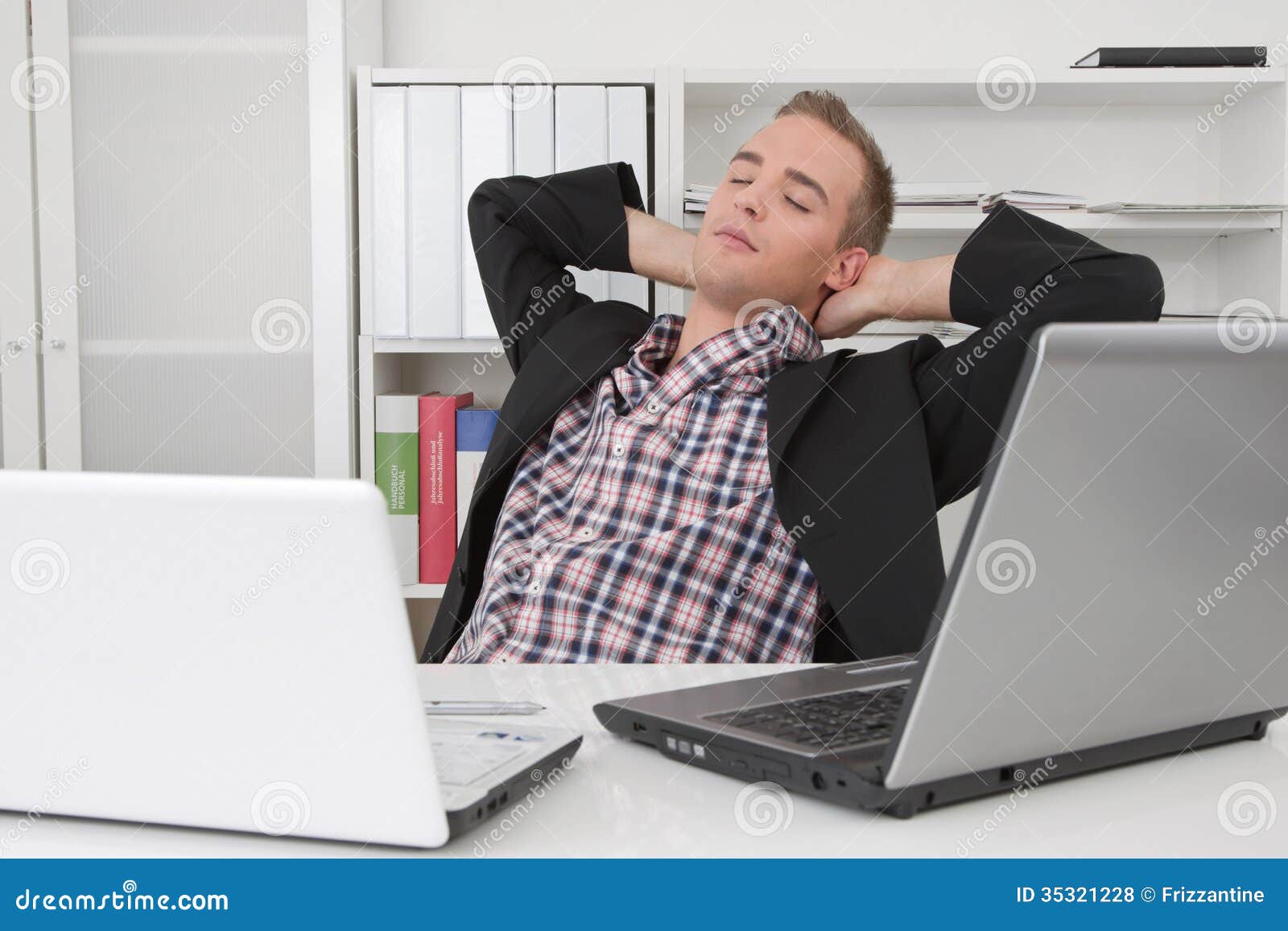 Relaxed man stock photo. Image of sleep, health, relax - 35321228