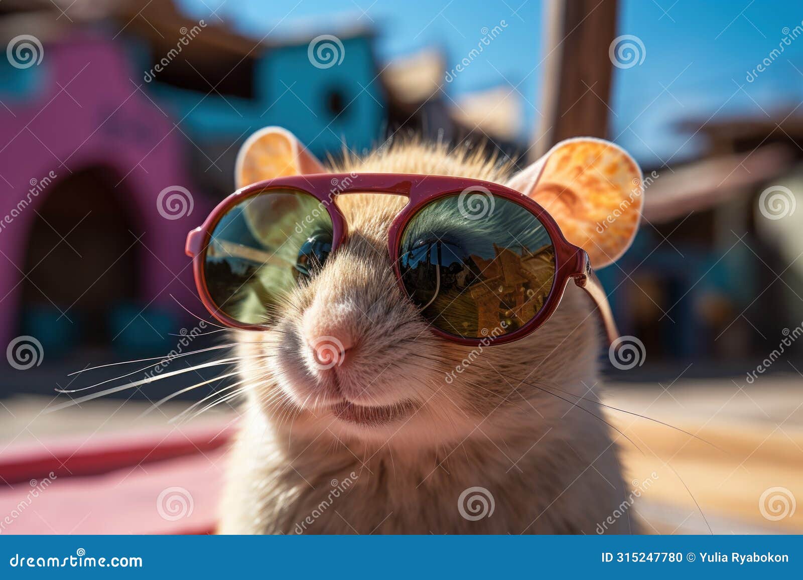Relaxed Mouse Beach Vacation. Generate Ai Royalty-Free Stock Image ...