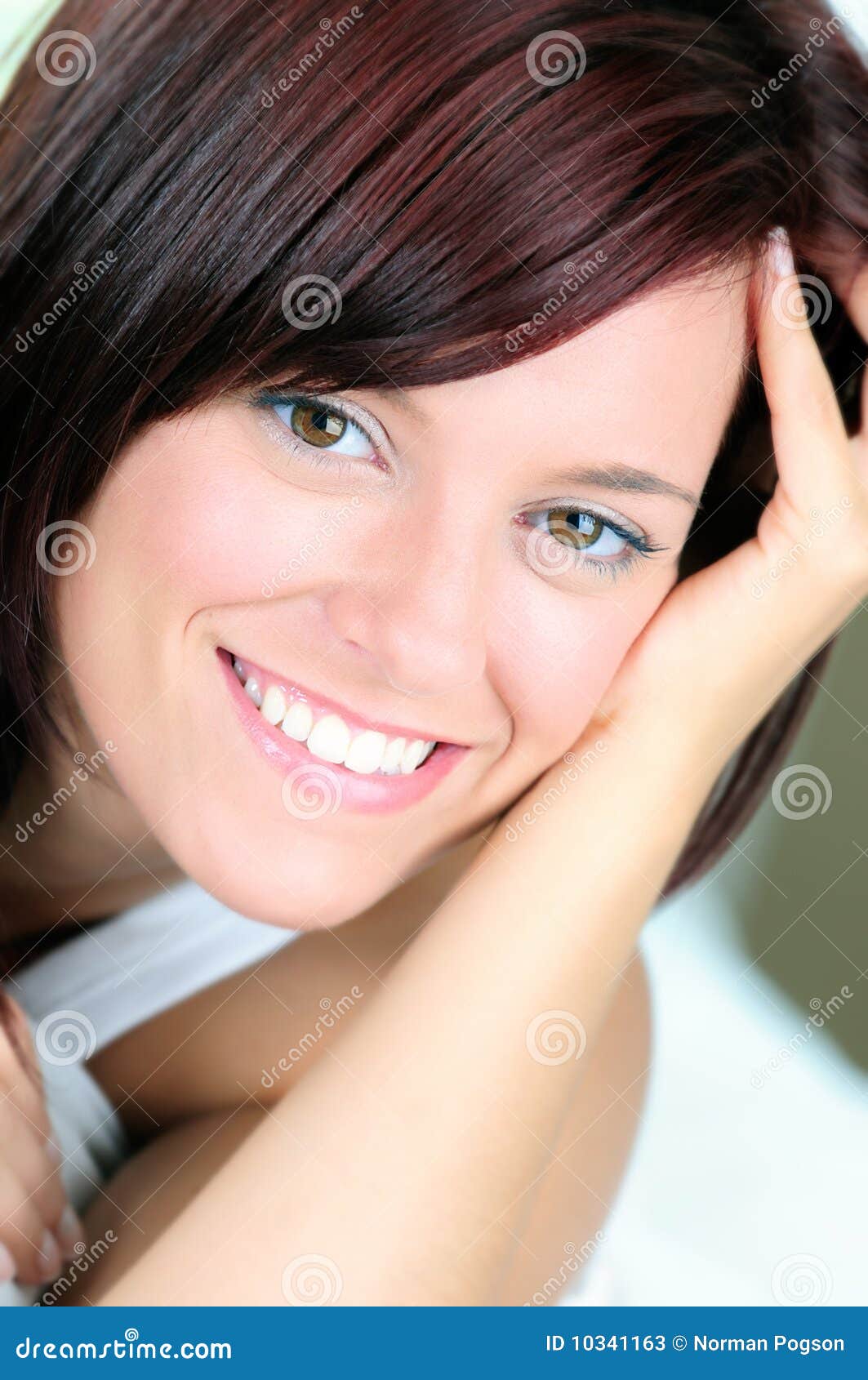 Relaxed Portrait stock image. Image of nightwear, beautiful - 10341163