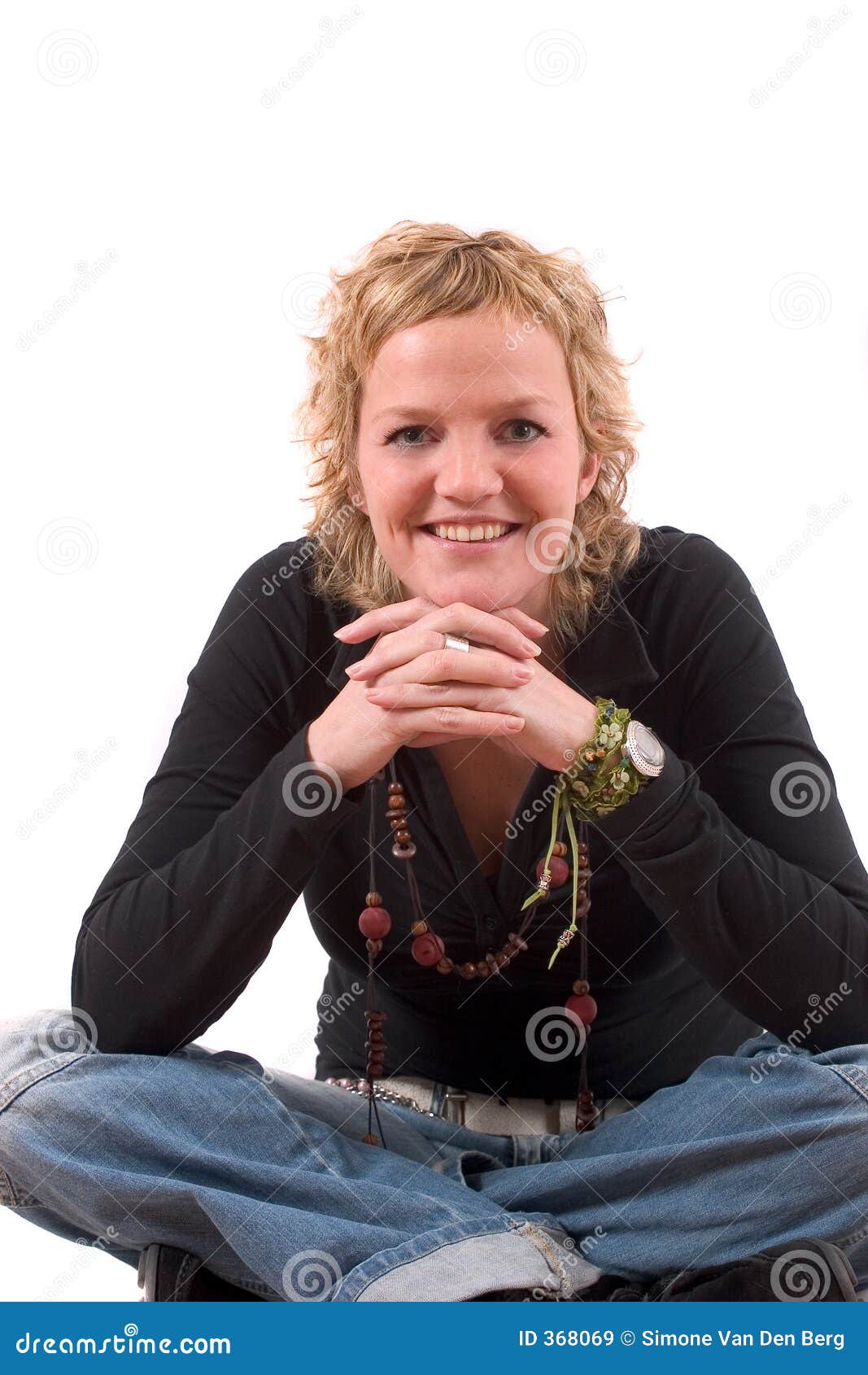 Relaxed pose stock image. Image of woman, seated, beautiful - 368069