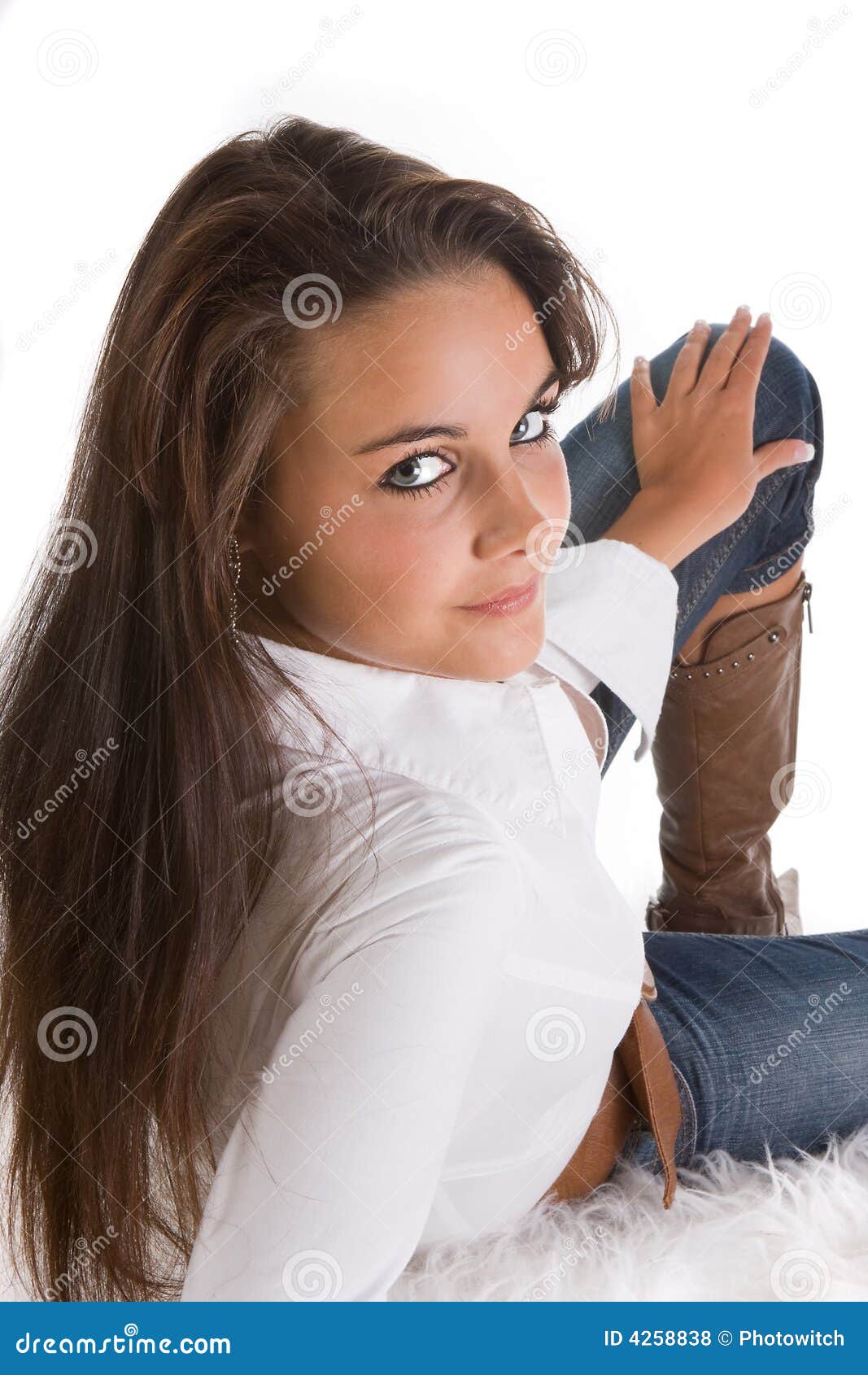 Relaxed pose stock photo. Image of girl, face, posing - 4258838