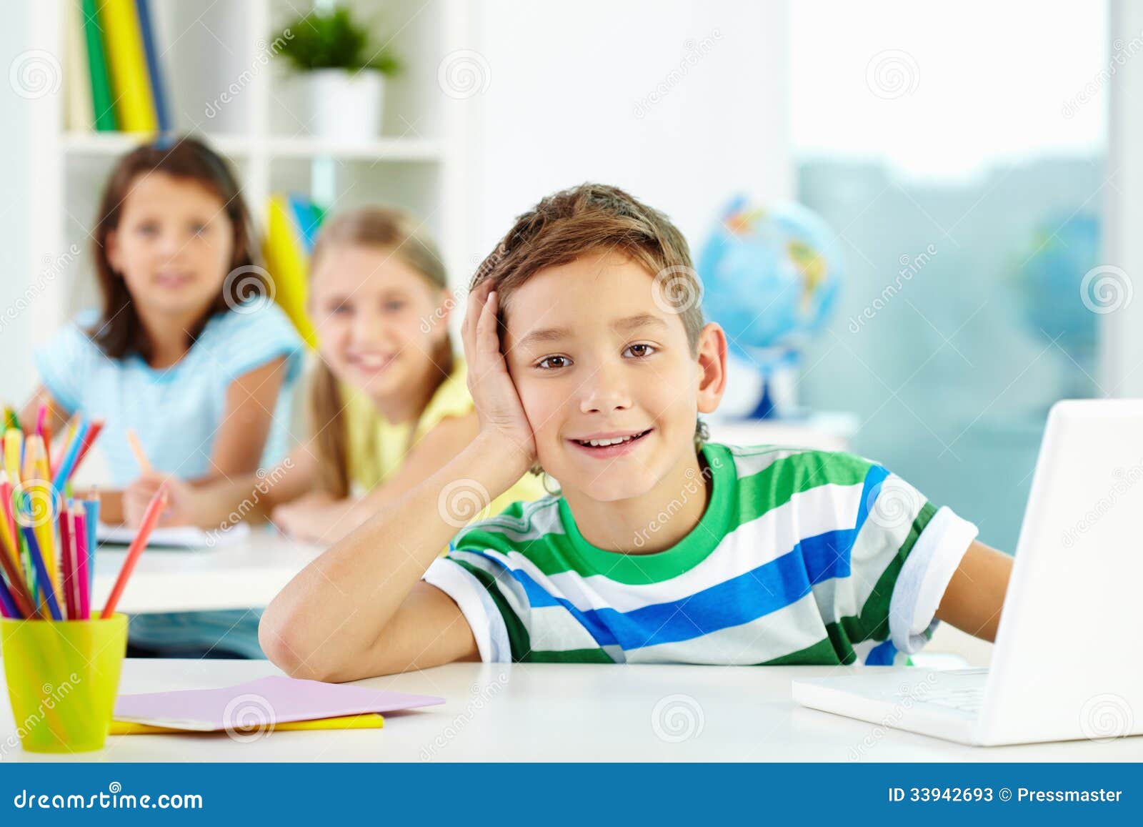 Relaxed schoolboy stock image. Image of leisure, friends - 33942693
