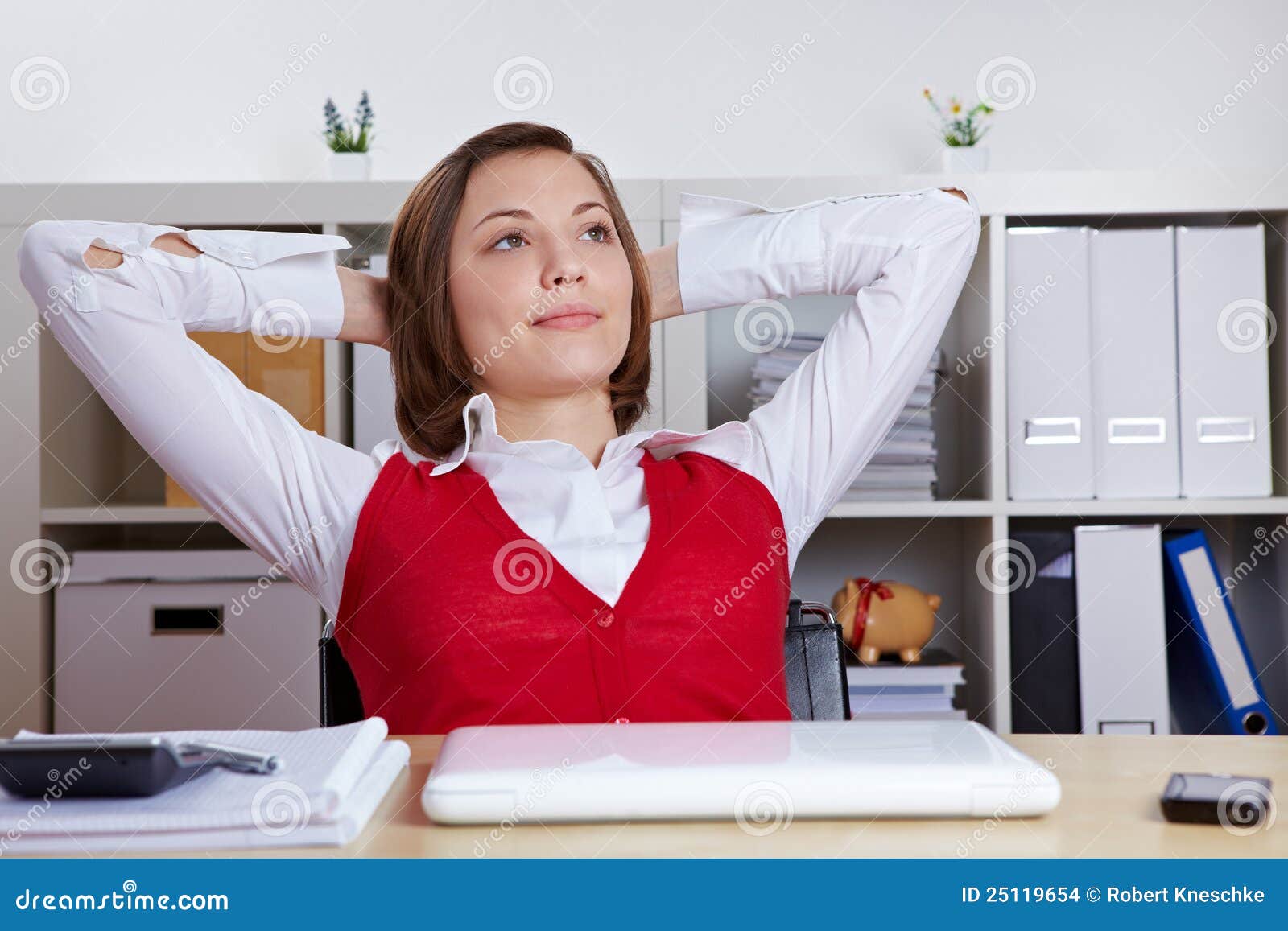 Relaxed Student Leaning Back Stock Photo - Image of caucasian ...