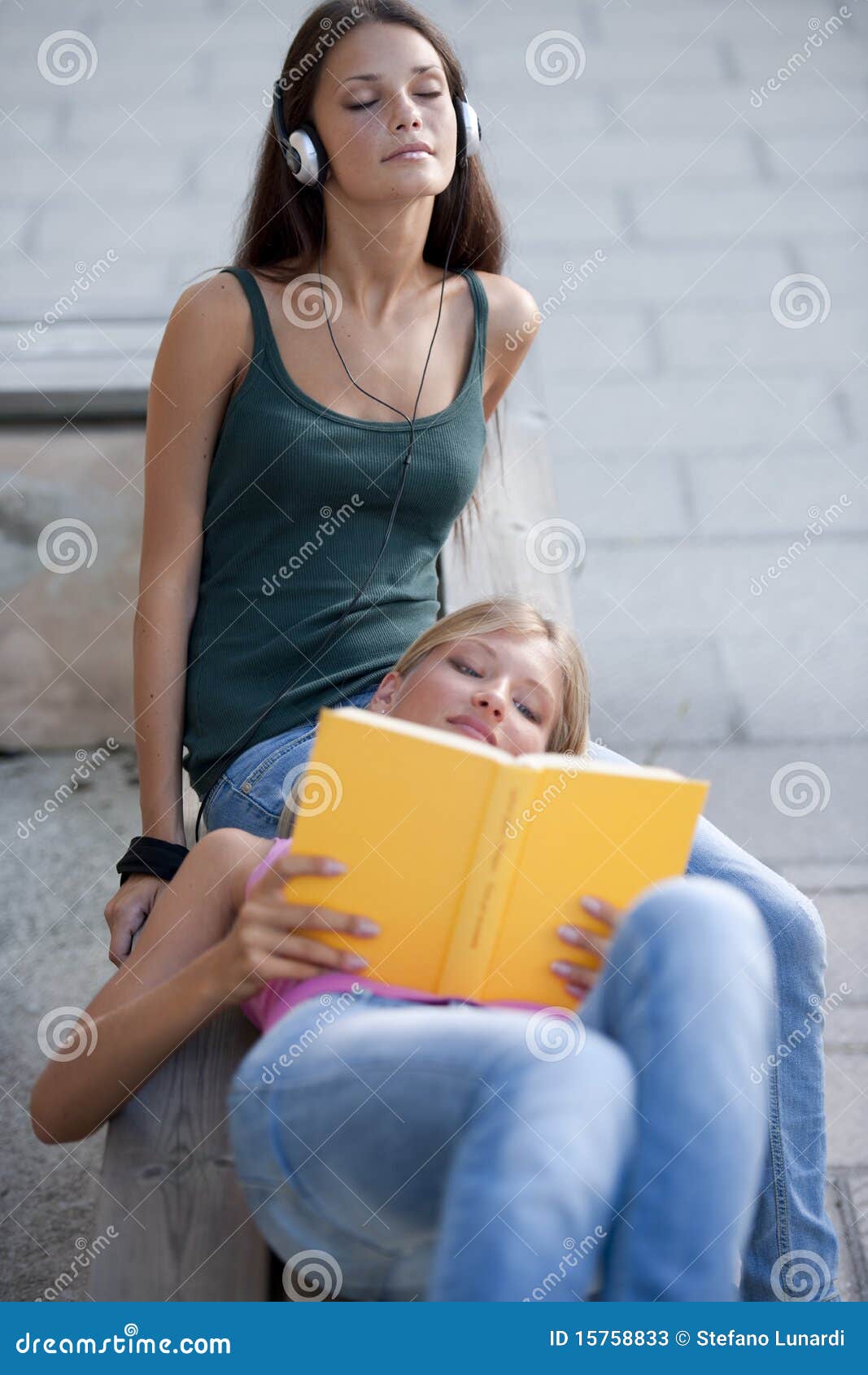 Relaxed students stock image. Image of holding, closed - 15758833