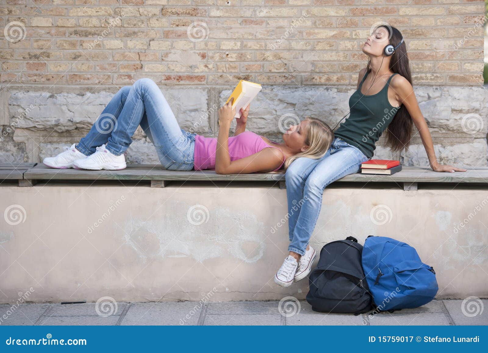Relaxed students stock image. Image of color, back, learning - 15759017