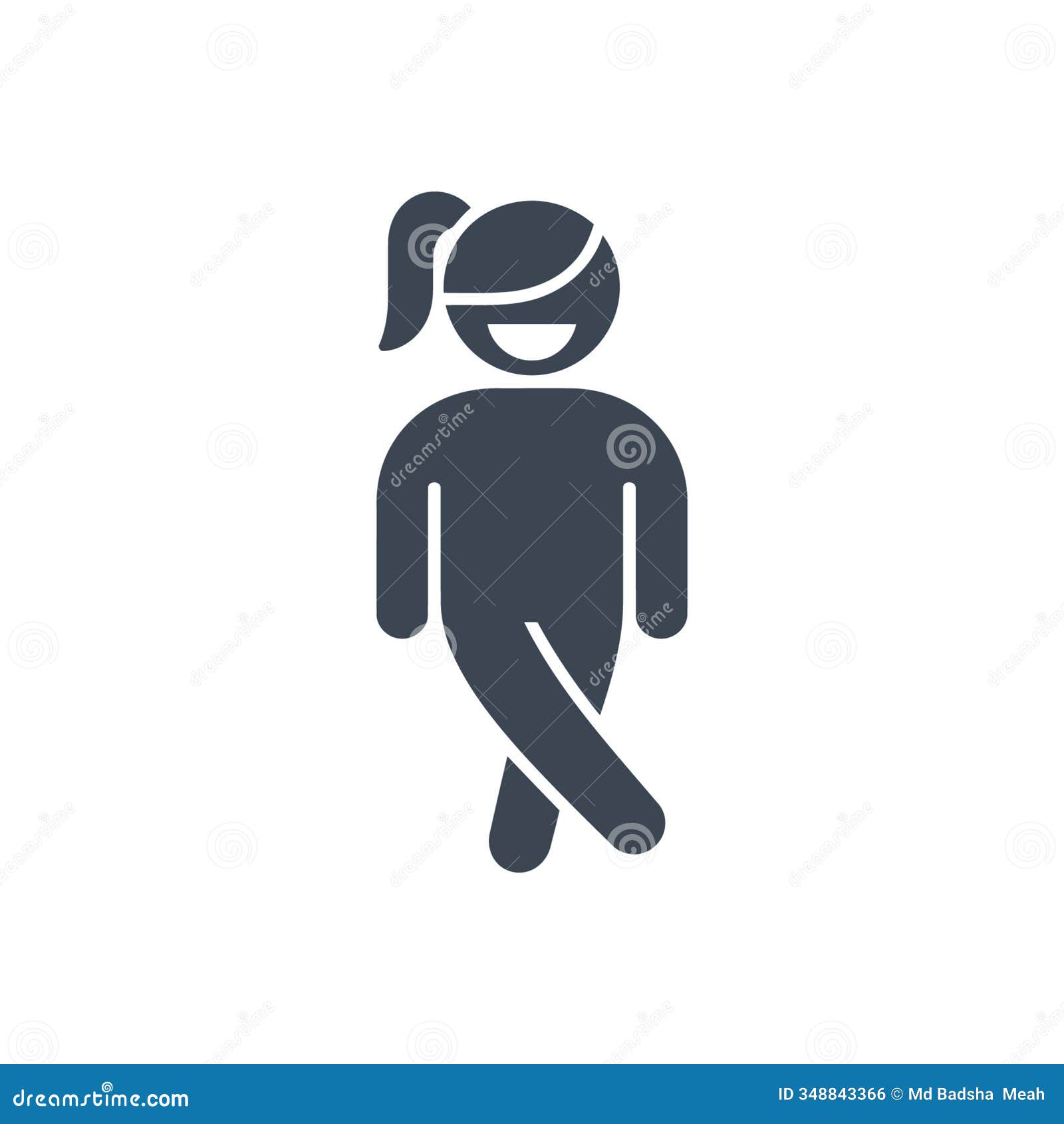 Relaxed walking icon stock vector. Illustration of movement - 348843366