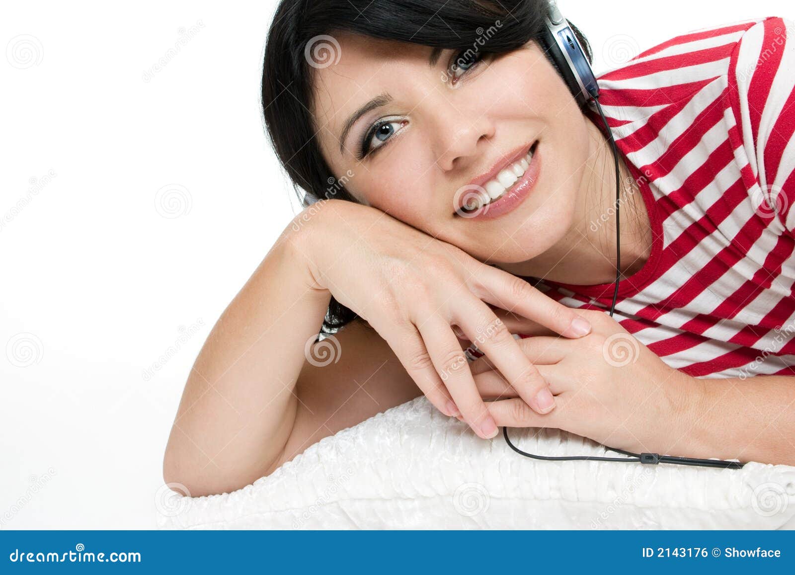 Relaxed woman stock photo. Image of female, stereo, music - 2143176