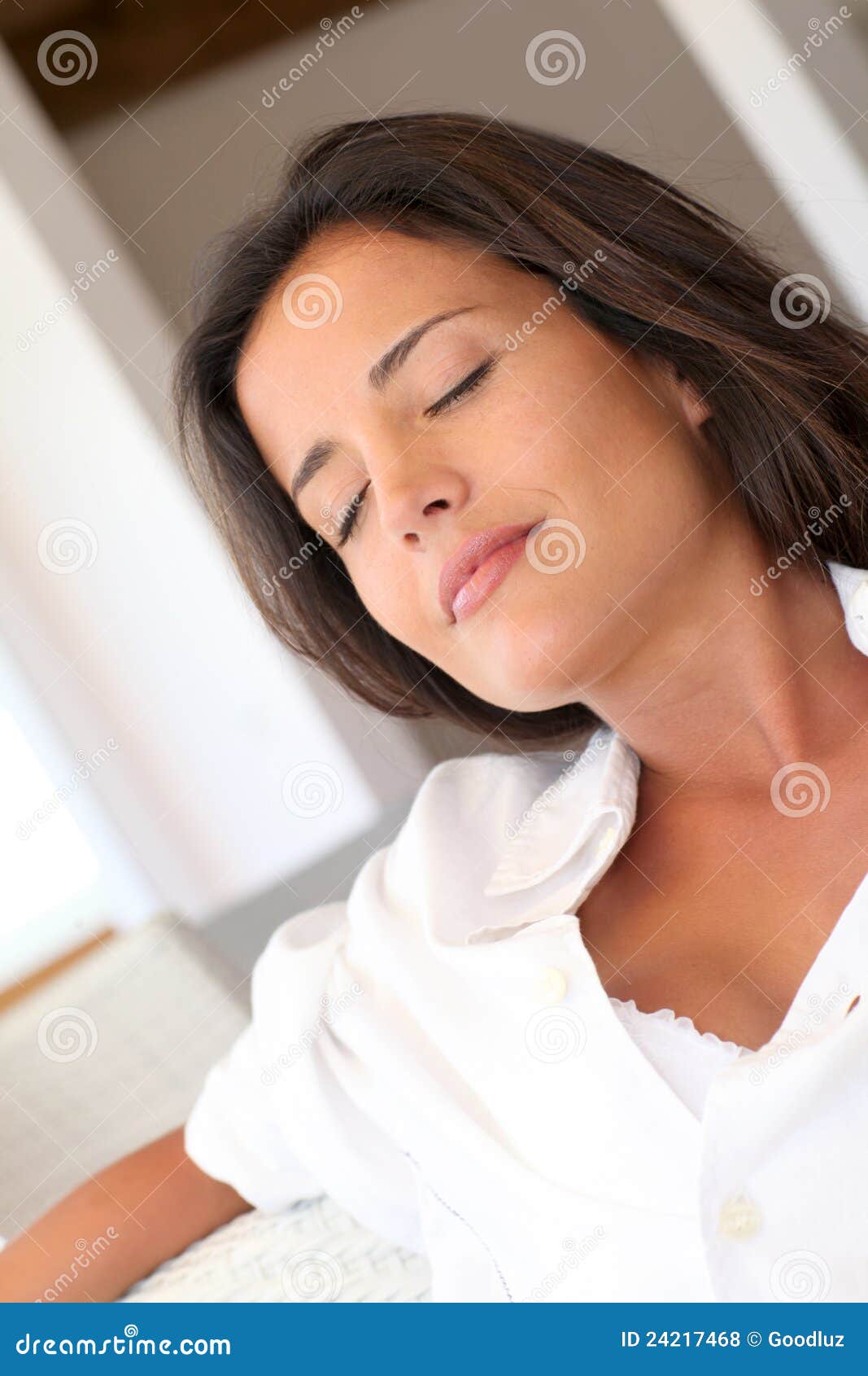 Relaxed woman stock photo. Image of beautiful, closed - 24217468
