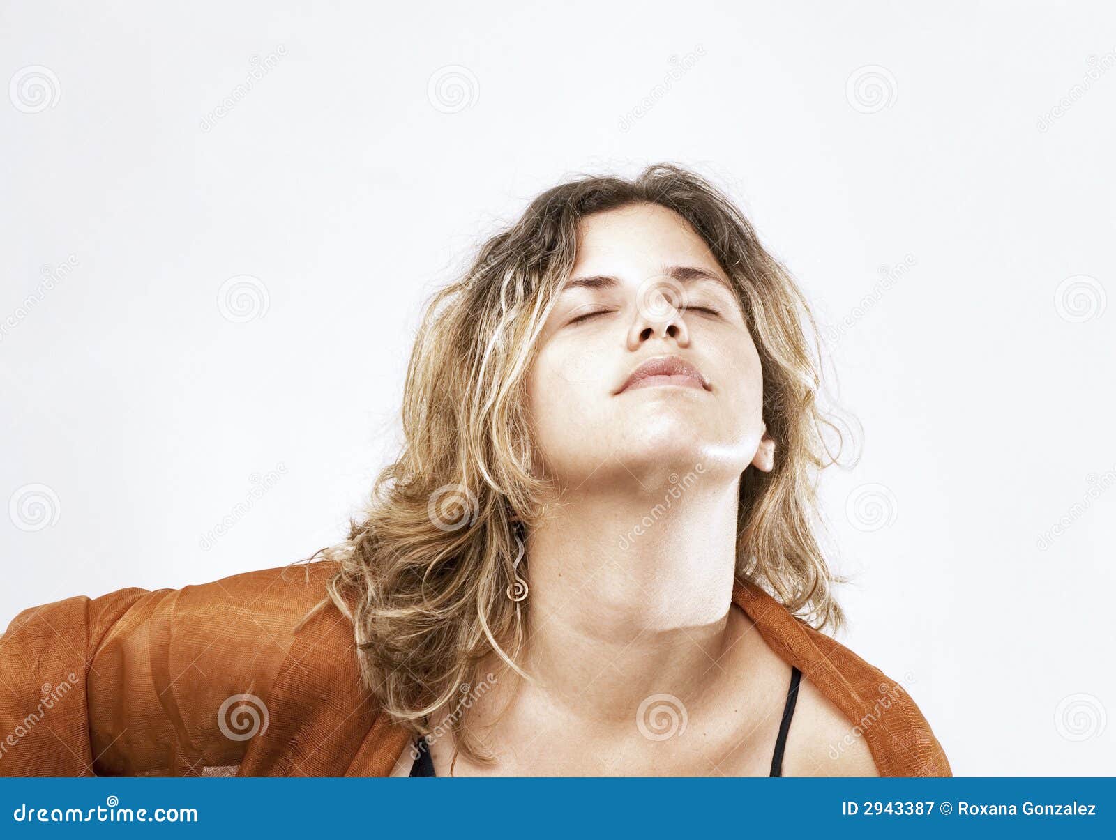 Relaxed woman stock image. Image of serene, woman, headshot - 2943387