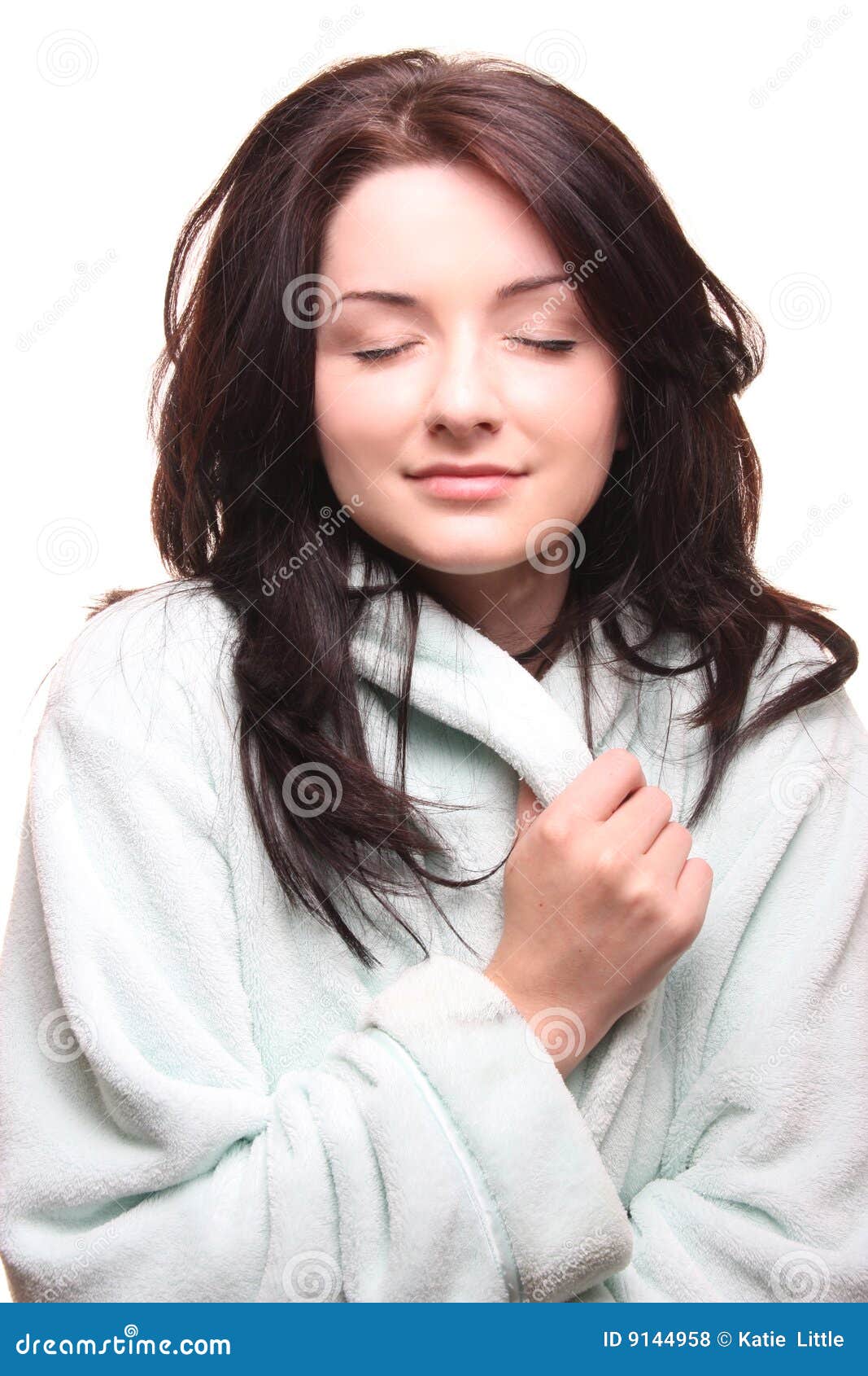 Relaxed Woman in Dresing Gown Stock Photo - Image of luxury, dressing ...