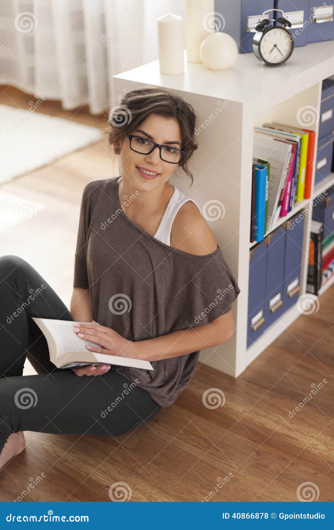 Relaxed woman at home stock photo. Image of interior - 40866878