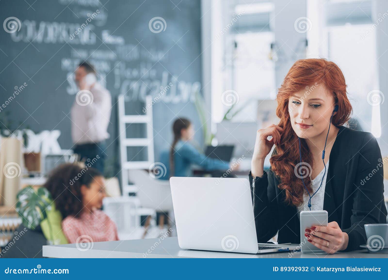 Relaxed Worker of Creative Agency Stock Photo - Image of laptop, advert ...