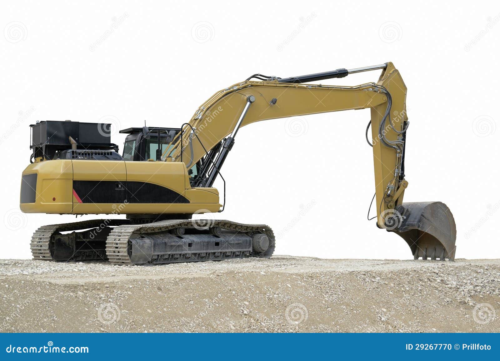 Relaxed yellow digger stock photo. Image of caterpillar - 29267770