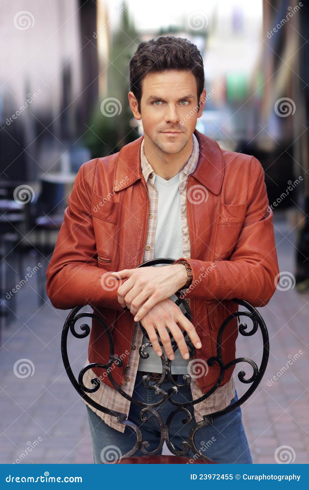 Relaxed young guy stock image. Image of style, model - 23972455