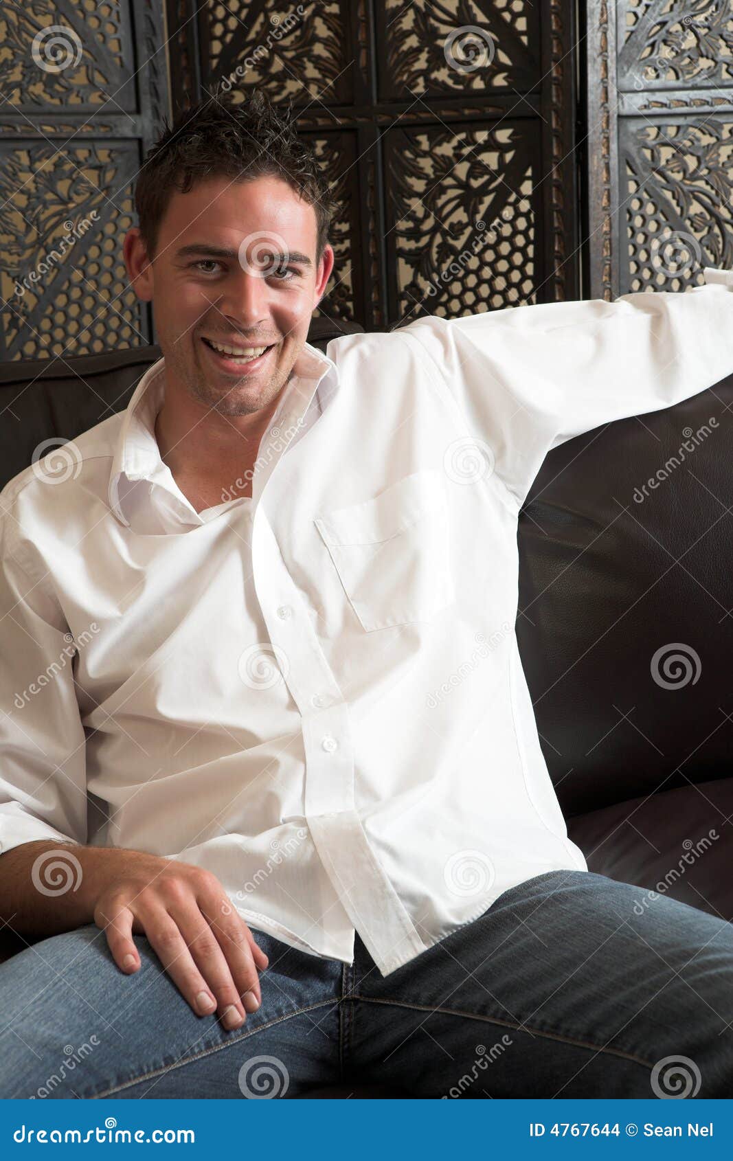 Relaxed young man stock photo. Image of handsome, modern - 4767644