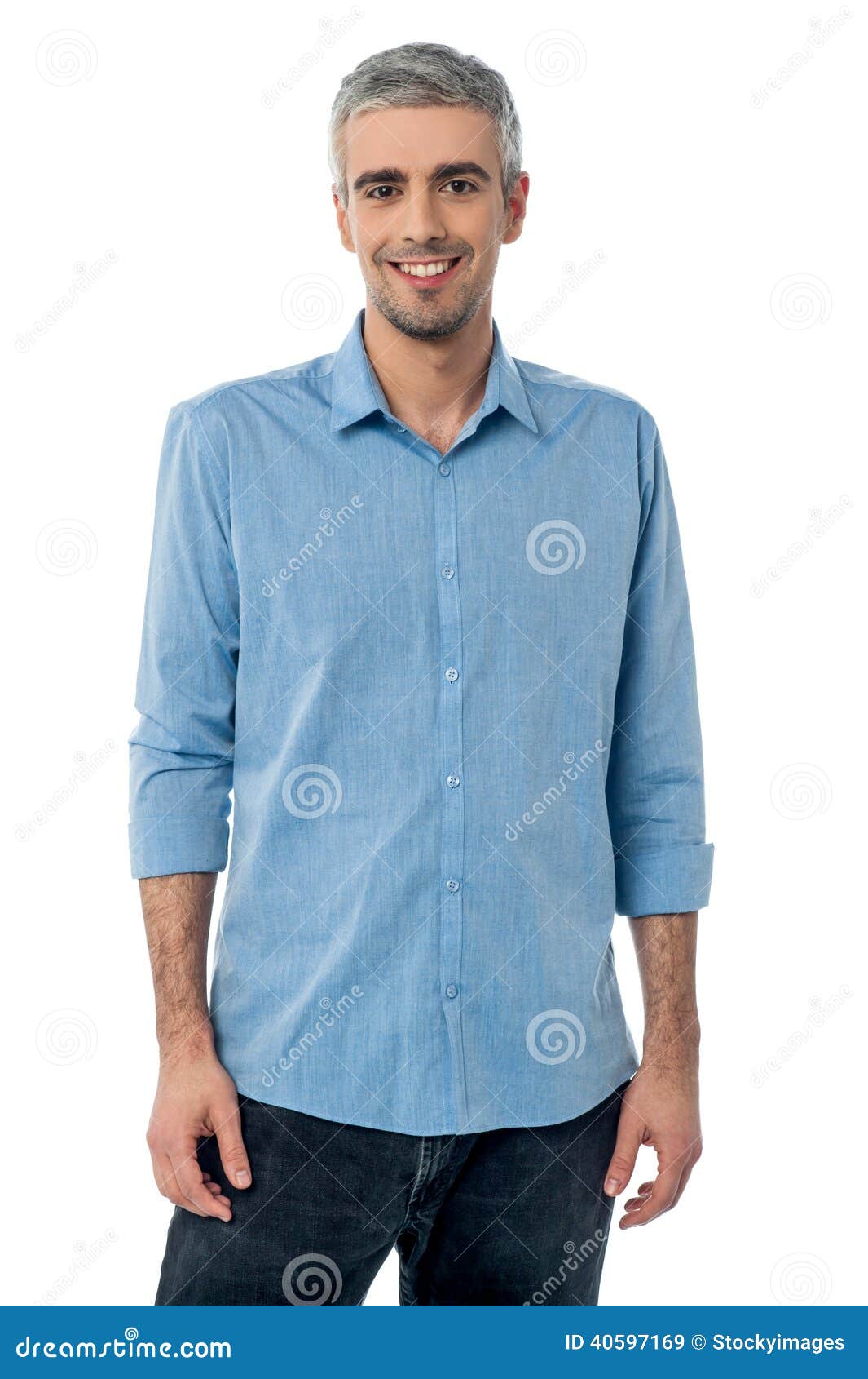 Relaxed Young Man Posing Casually Stock Image - Image of fashionable ...