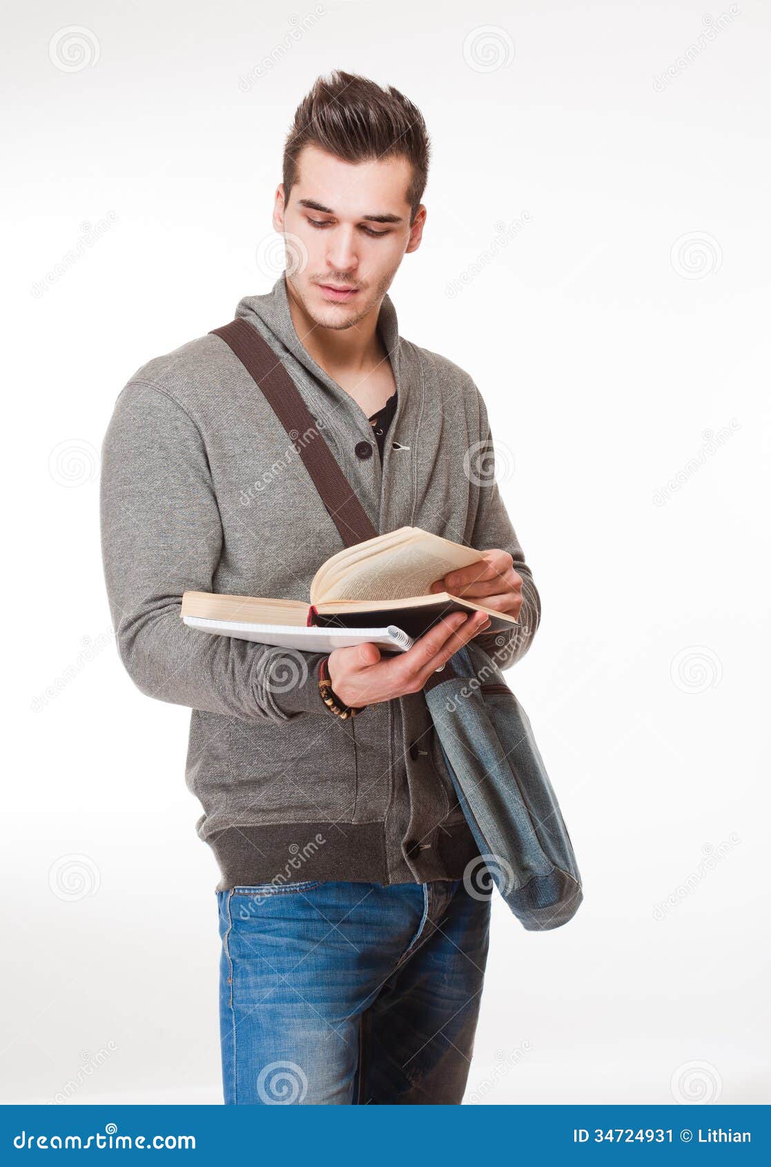 Relaxed young student. stock image. Image of education - 34724931