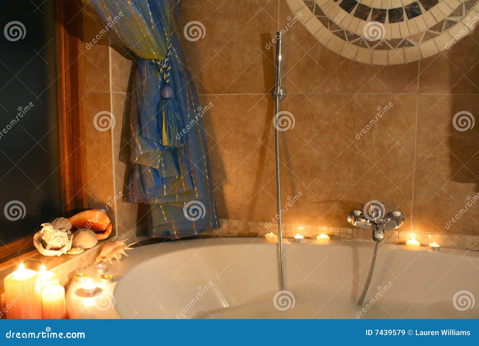 Relaxing bath stock image. Image of relax, bubble, shells - 7439579