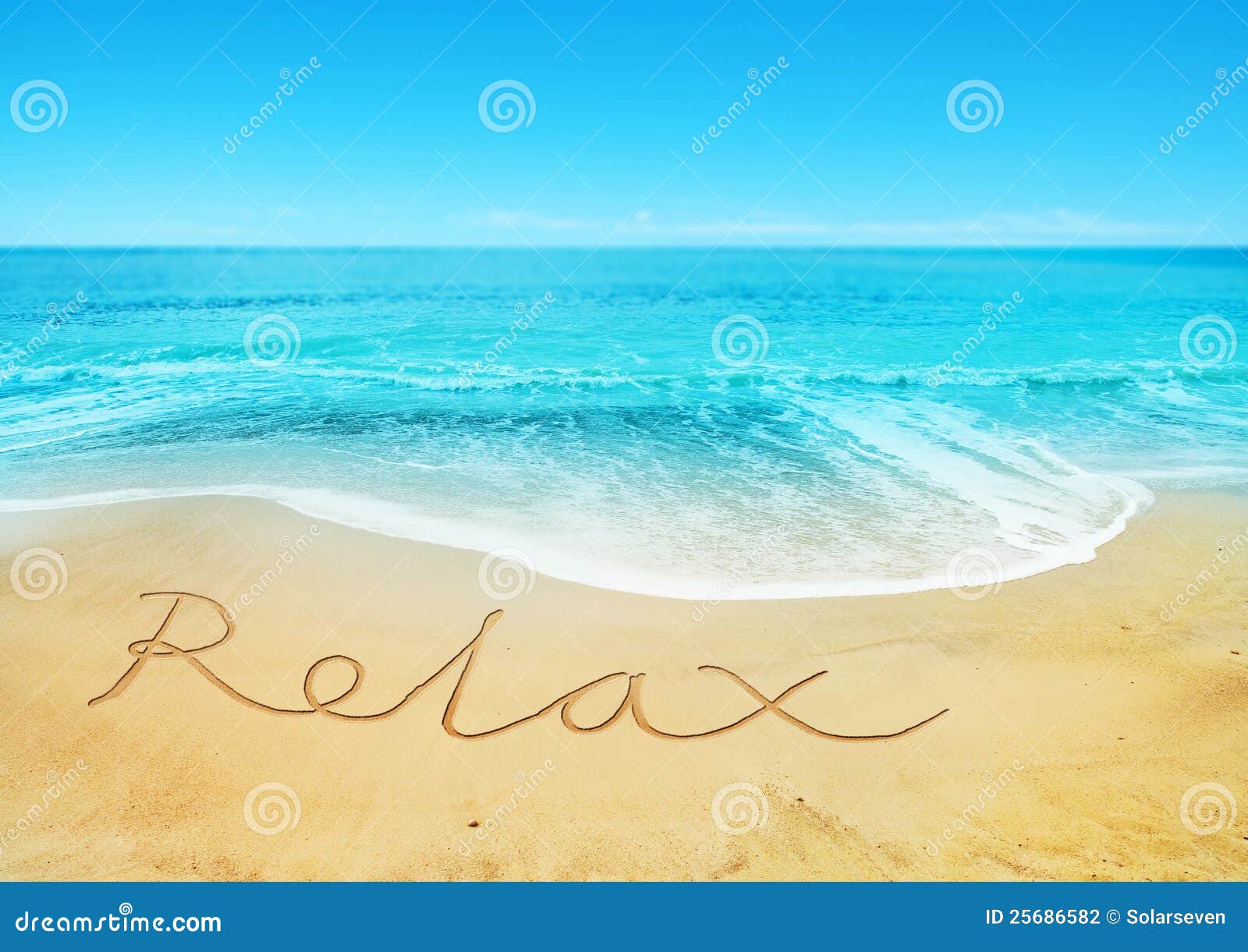 Relaxing Beach stock photo. Image of land, sunshine, water - 25686582