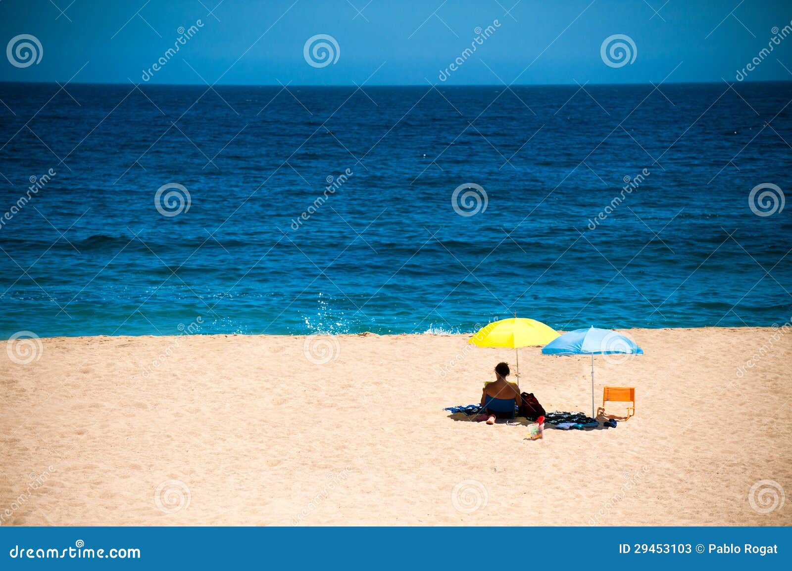 Relaxing at the beach stock image. Image of scenery, ocean - 29453103