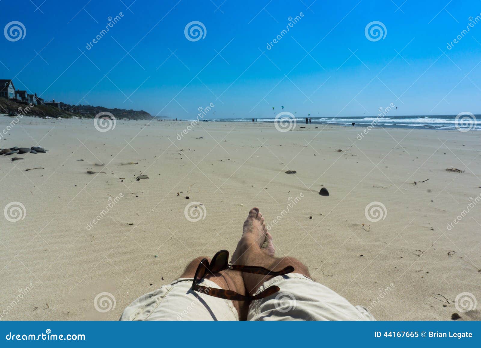 Relaxing at the Beach on a Sunny Day Stock Image - Image of relaxation ...