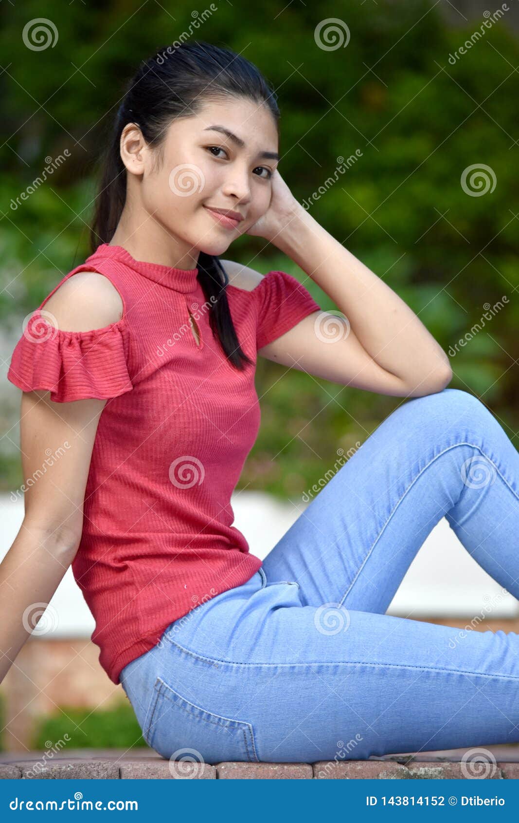 Relaxing Beautiful Minority Female Stock Photo - Image of relaxed ...