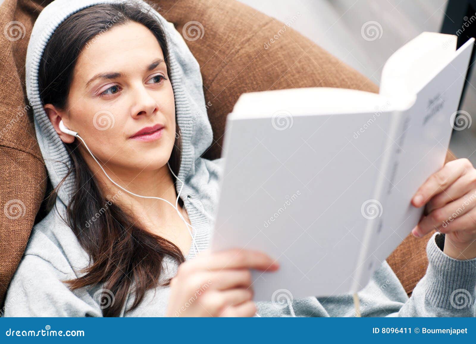 Relaxing with book stock image. Image of lying, books - 8096411