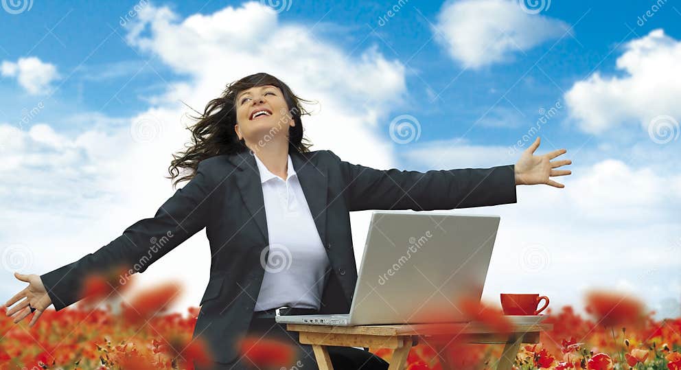 Relaxing business 15 stock photo. Image of field, laptop - 2750234