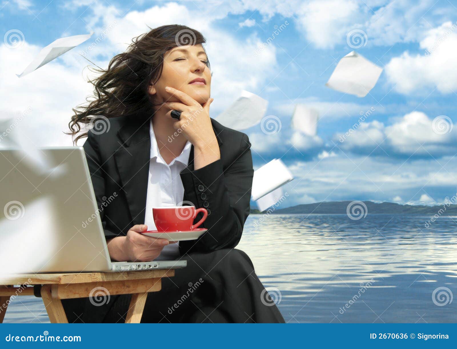Relaxing business stock photo. Image of clouds, business - 2670636
